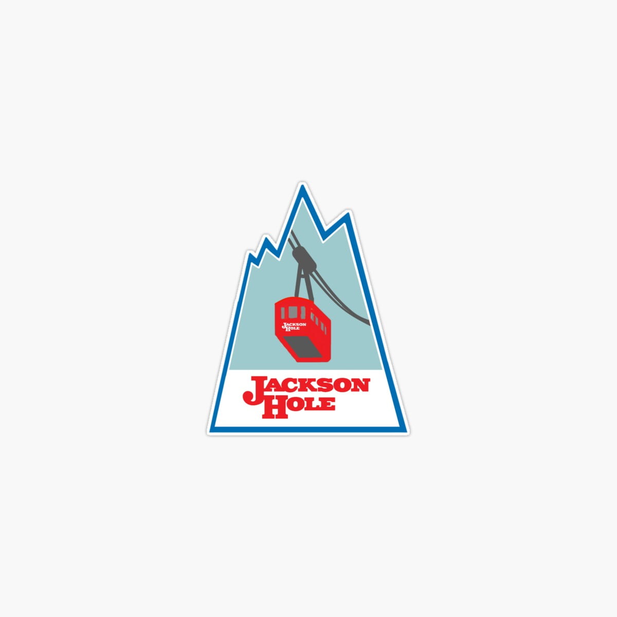 Onim Jackson Hole Vintage Tram Logo 1966 Sticker, Phone Decal Water ...