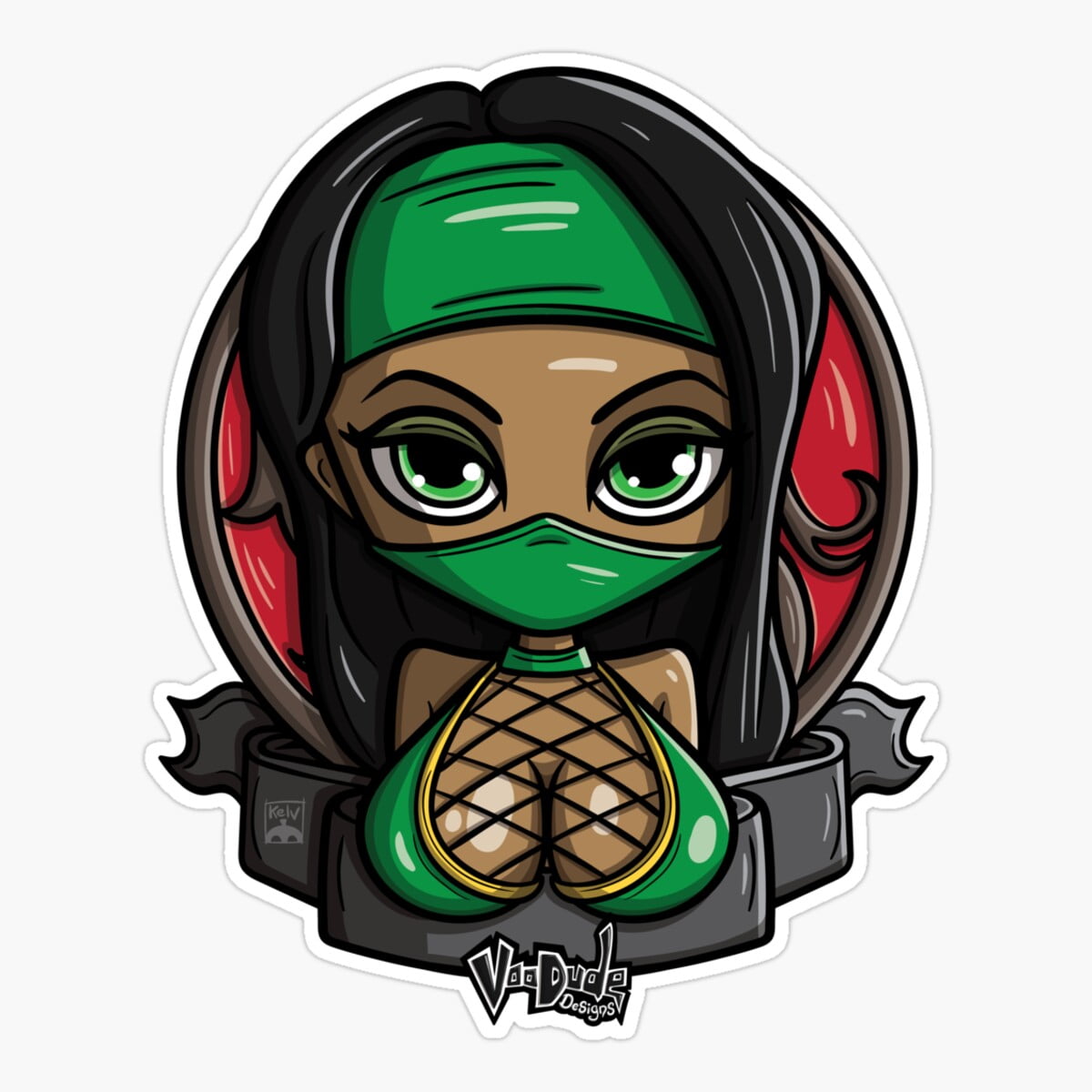 Onim Jade Pin Up Sticker, Phone Decal Water Bottle Stickers Car Decals ...