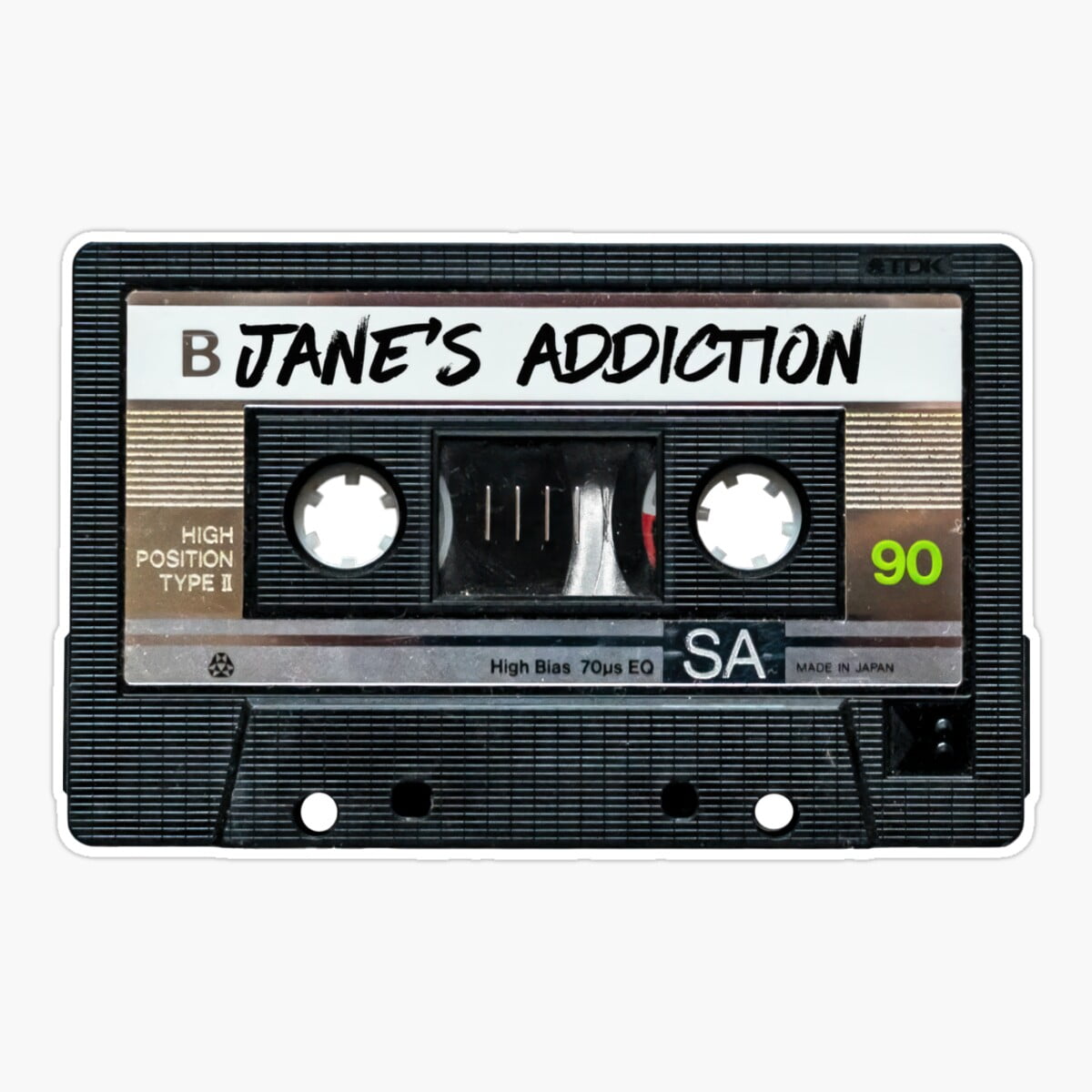 Onim Jane'S Addiction Cassette Tape Sticker, Phone Decal Water Bottle ...