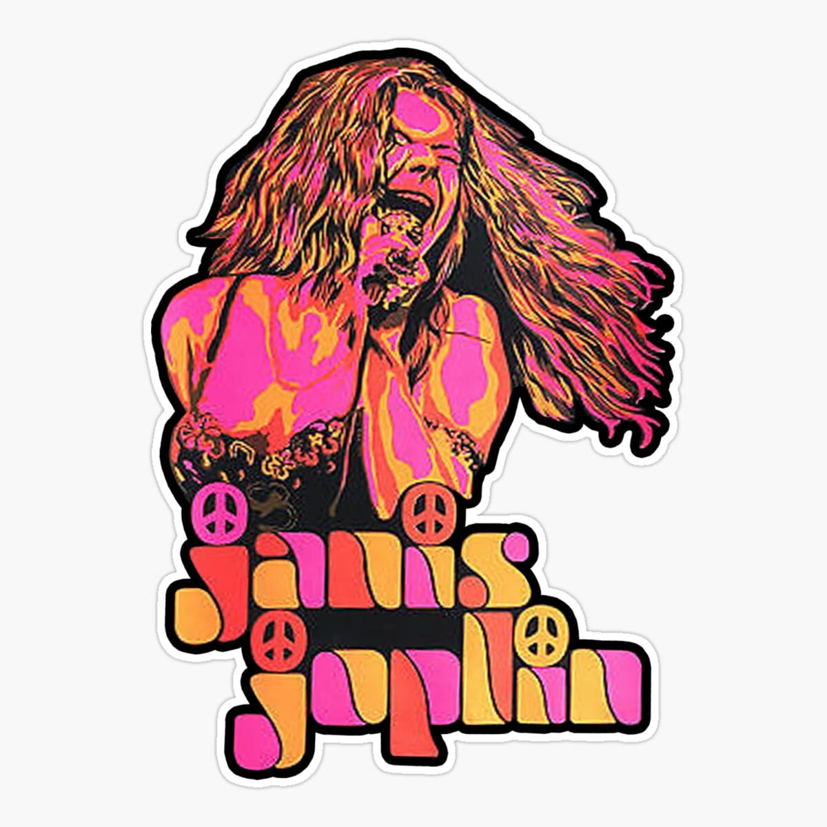 Onim Janis Pop Art Sticker, Phone Decal Water Bottle Stickers Car ...