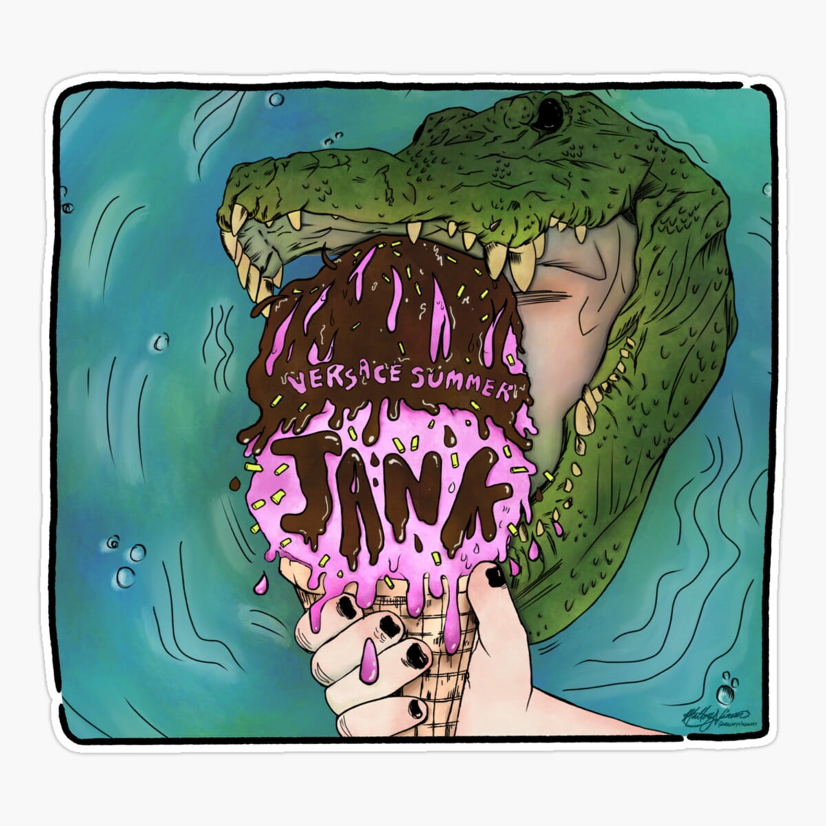 Onim Jank Ice Cream Cone Fanart By @Malloryvinsonart Sticker, Phone ...