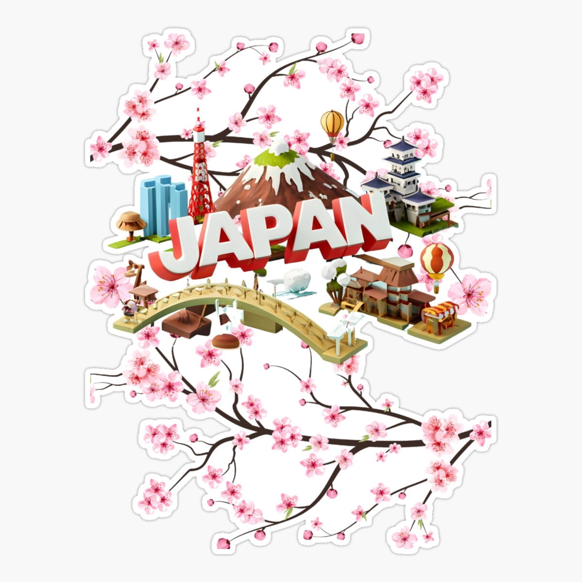 Onim Japan Digital Art - 2Nd Iteration. Sticker, Phone Decal Water ...