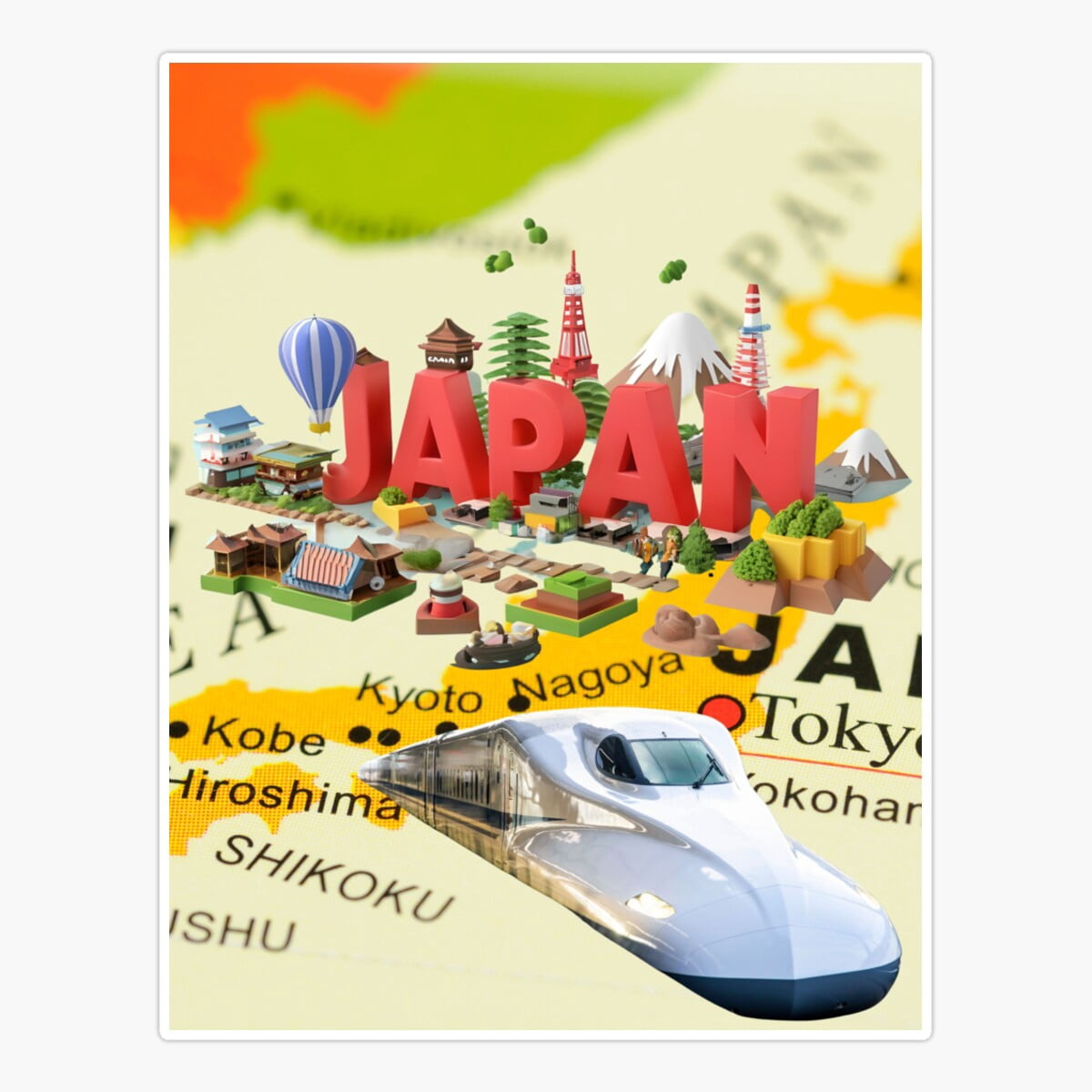 Onim Japan Digital Art - 3Rd Iteration. Sticker, Phone Decal Water ...