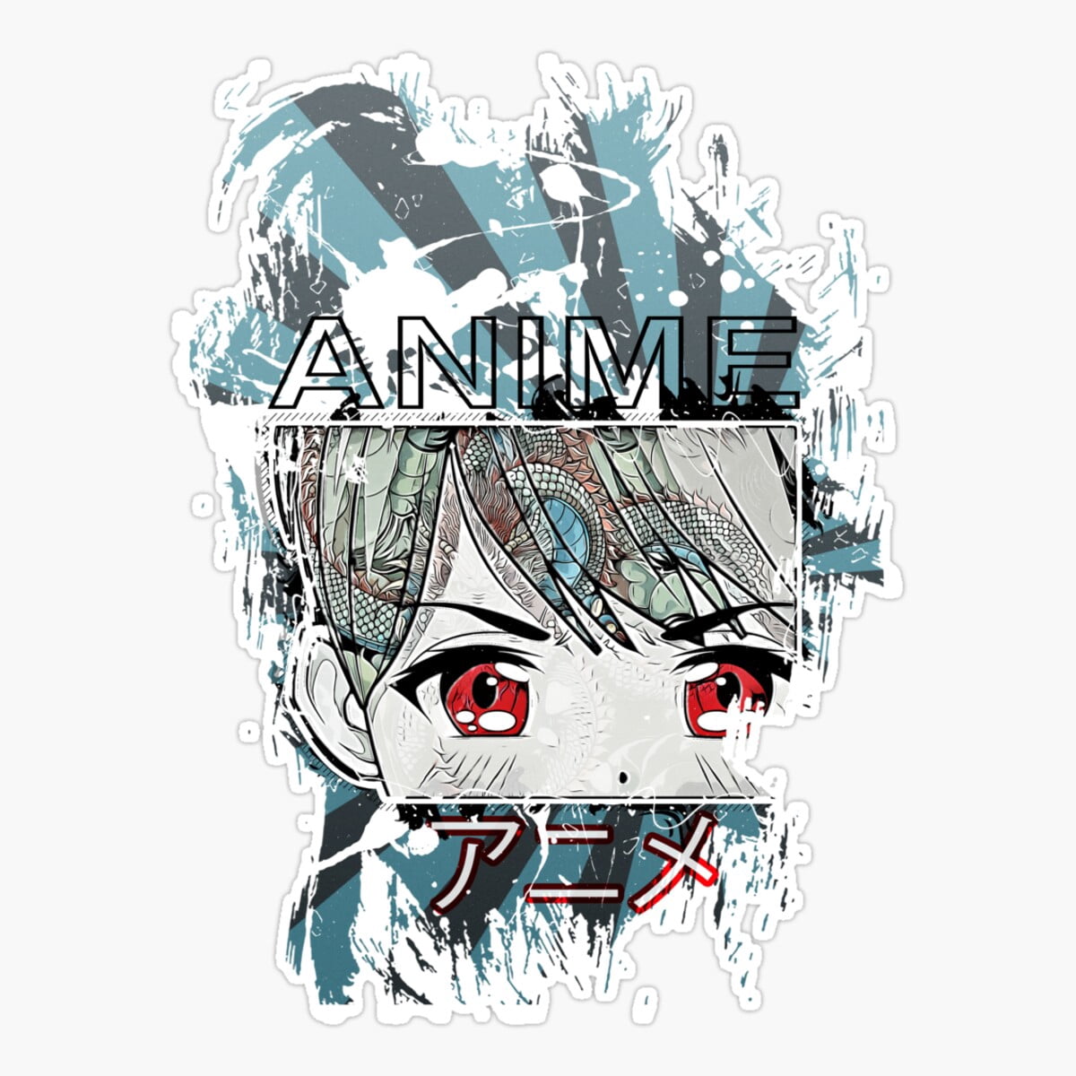 Onim Japanese Anime Character - Arts Sticker, Phone Decal Water Bottle ...