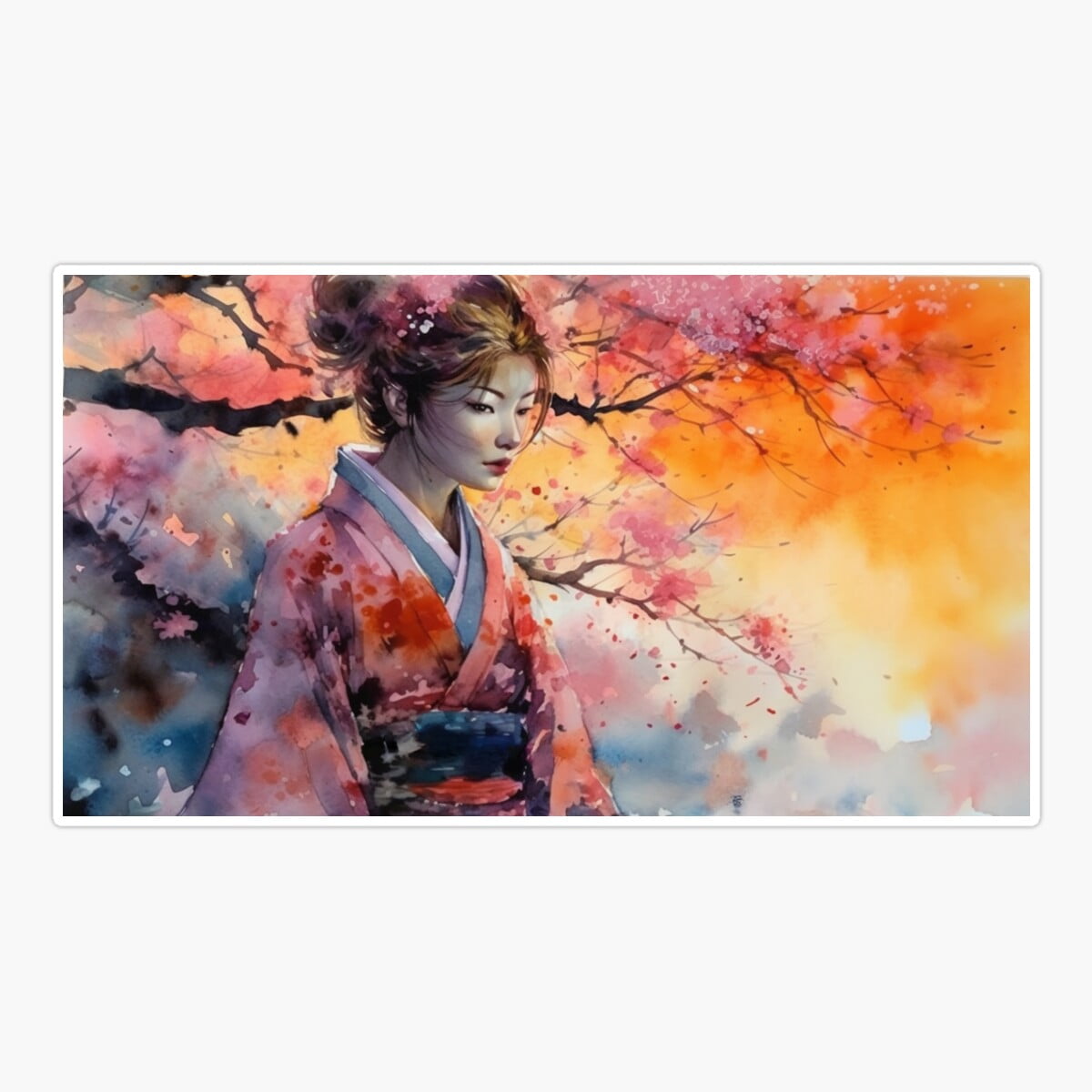 Onim Japanese Art Sticker, Phone Decal Water Bottle Stickers Car Decals ...