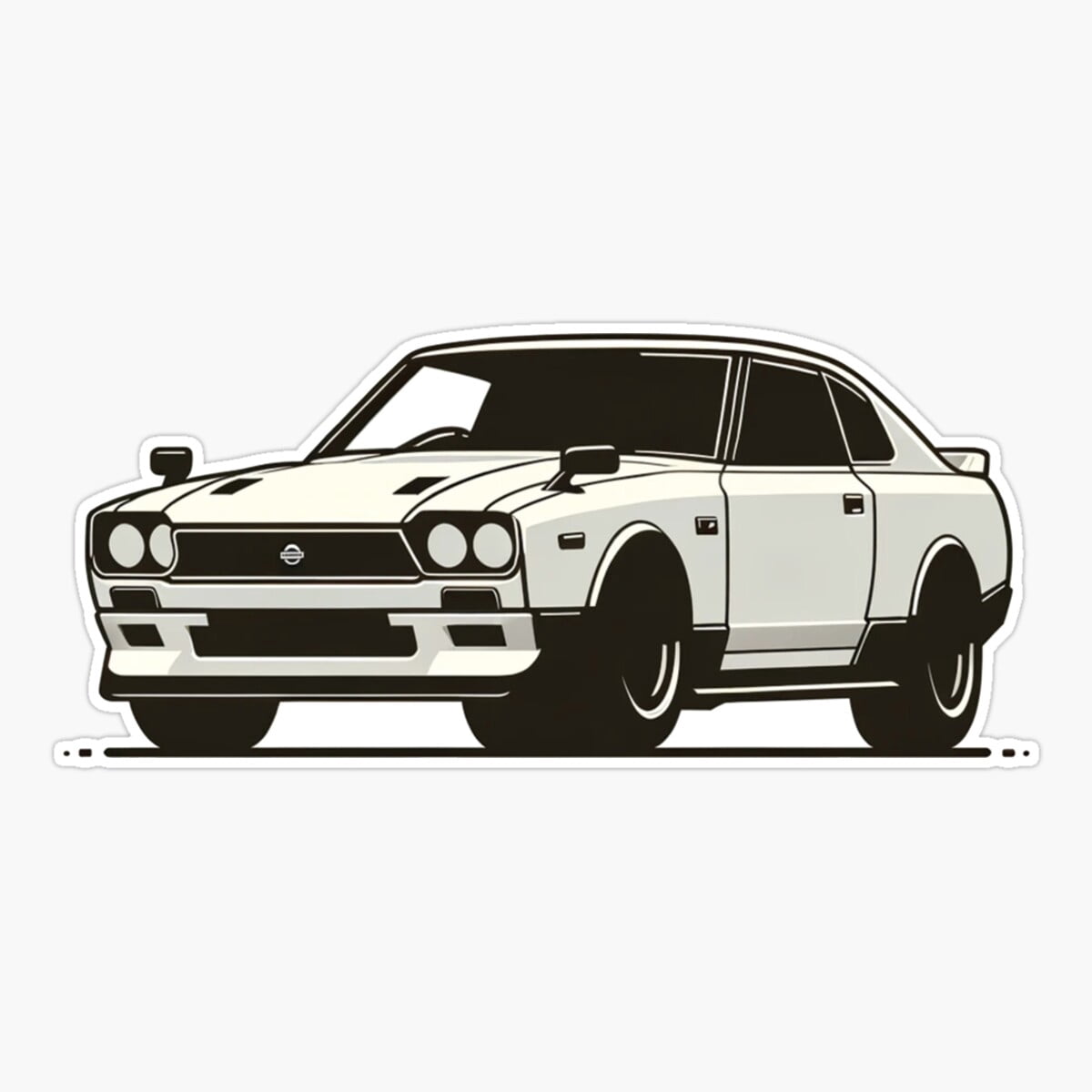 Onim Japanese Car Nissan Gtr Mount Fuji Sticker, Phone Decal Water ...