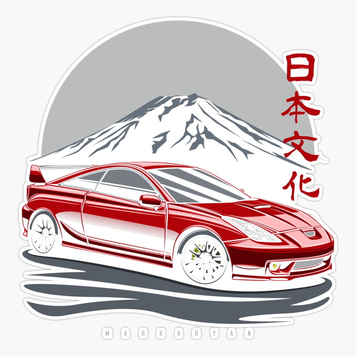Onim Japanese Culture. Celica Sticker, Phone Decal Water Bottle ...