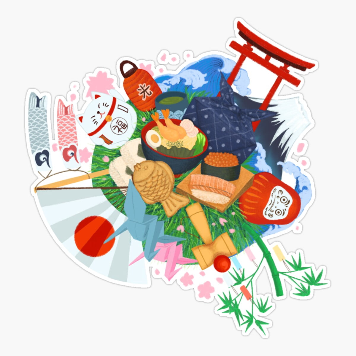 Onim Japanese Culture In Miniature Sticker, Phone Decal Water Bottle ...