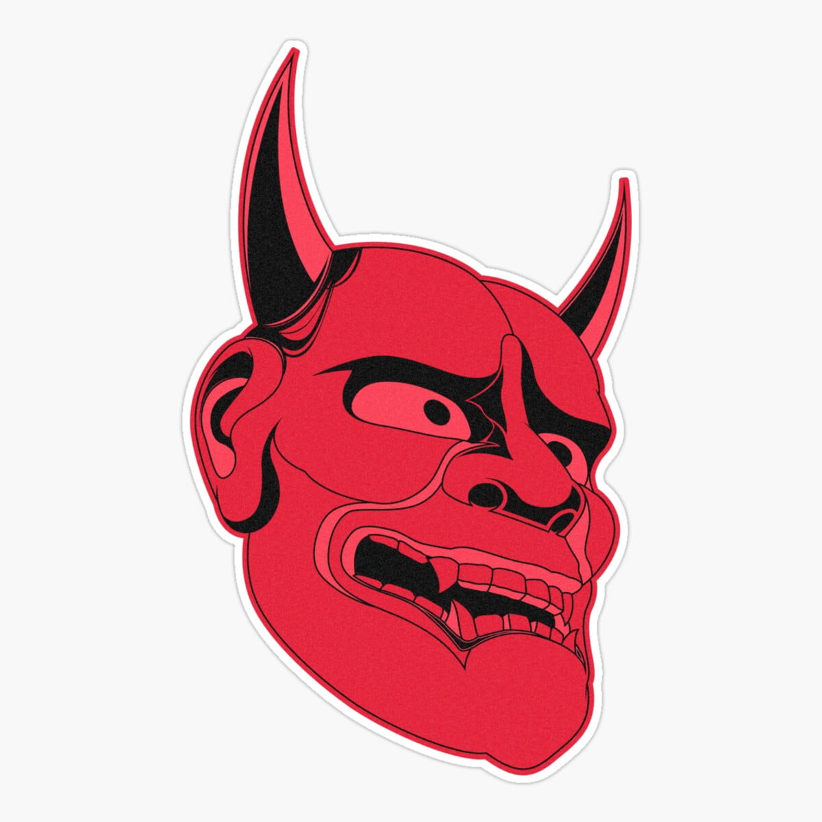 Onim Japanese Demon Oni Sticker, Phone Decal Water Bottle Stickers Car ...