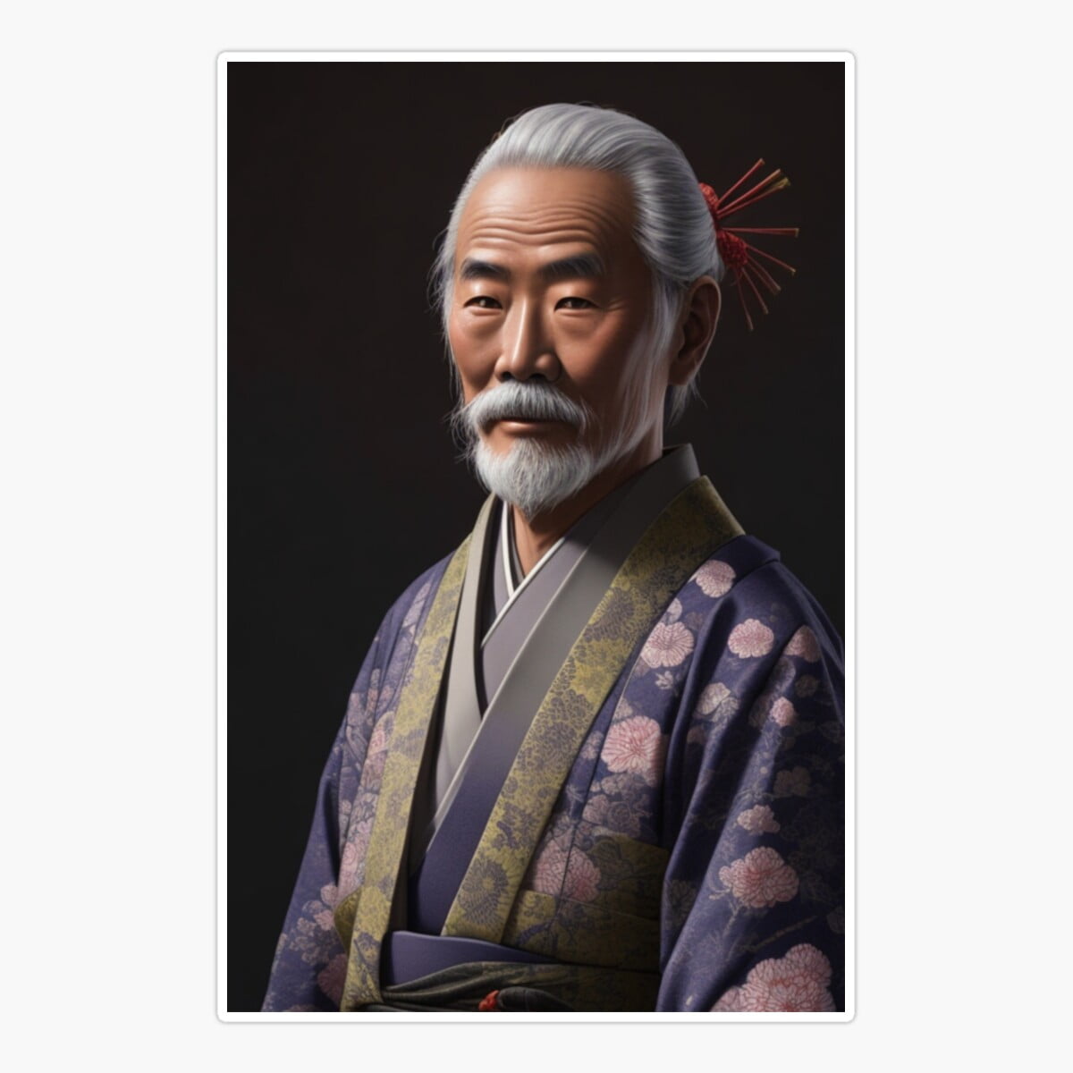 Onim Japanese Elder Male 4 Sticker, Phone Decal Water Bottle Stickers ...