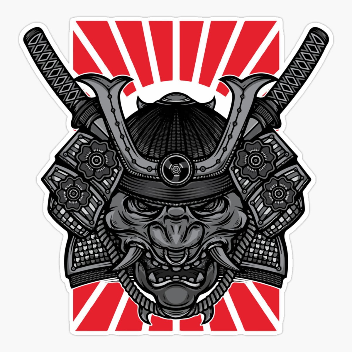 Onim Japanese Hannya Mask Tattoo Sticker, Phone Decal Water Bottle Stickers Car Decals, Funny ...