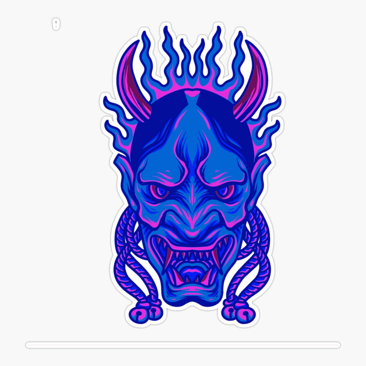 Onim Japanese Oni Sticker, Phone Decal Water Bottle Stickers Car Decals ...