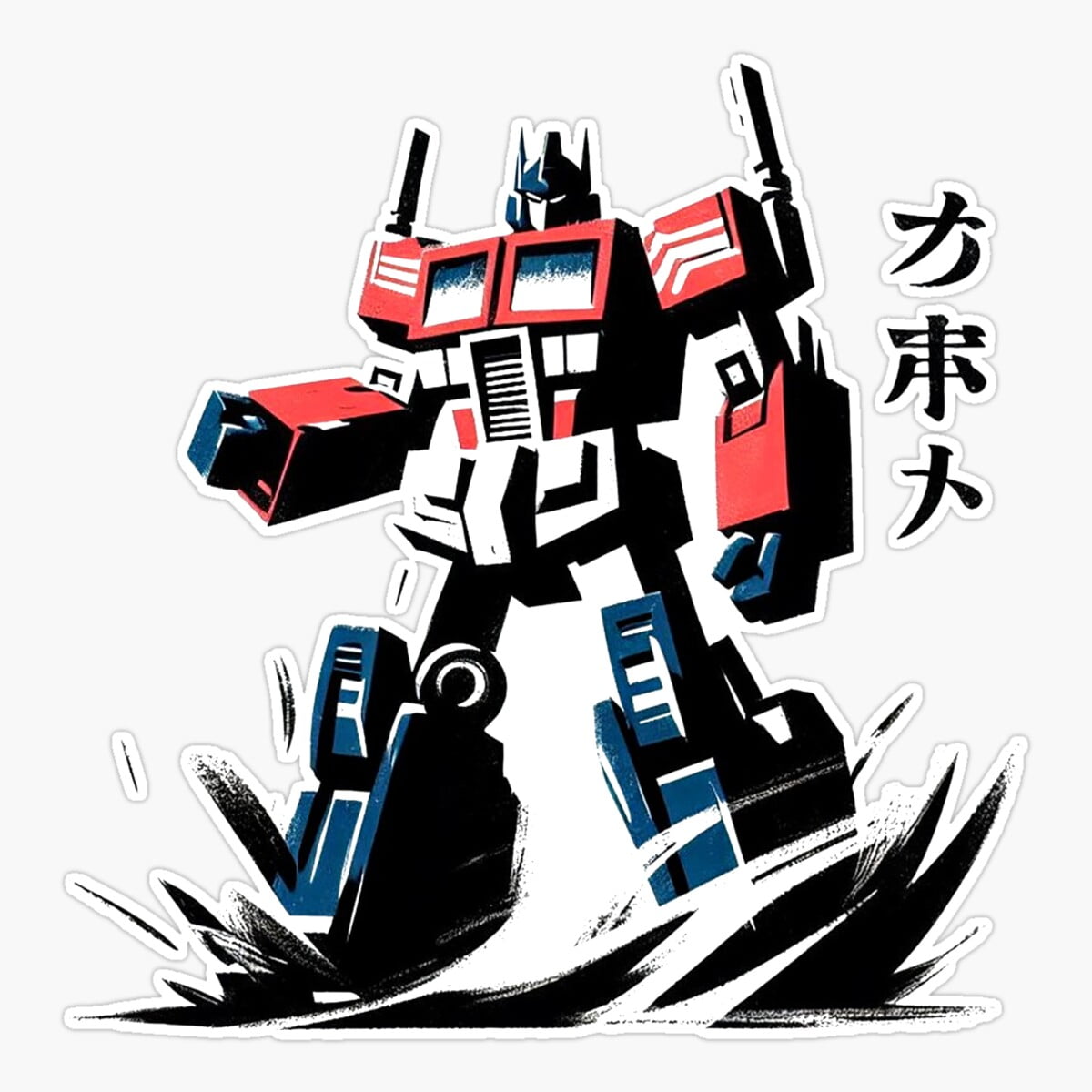 Onim Japanese Optimus Prime Sticker, Phone Decal Water Bottle Stickers ...