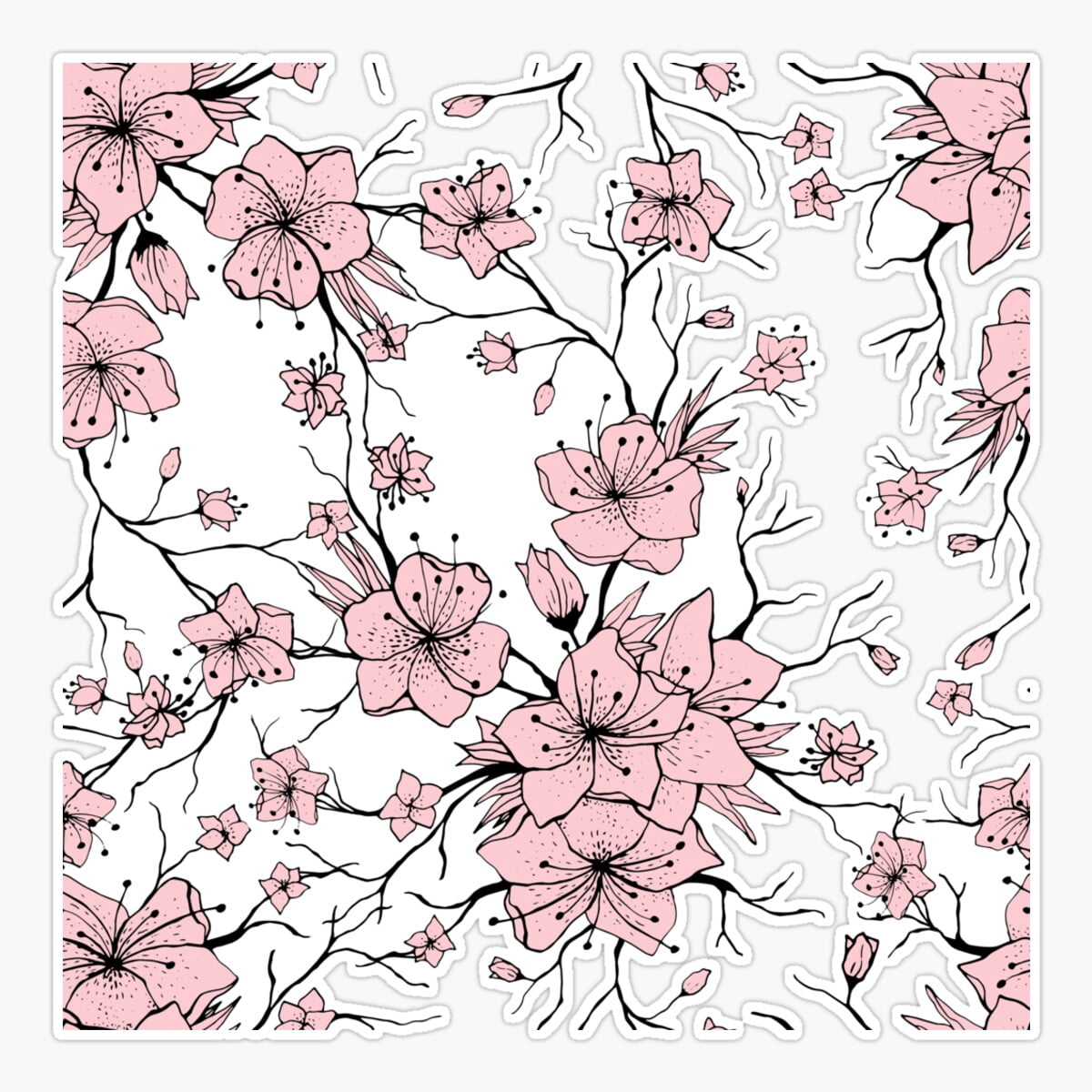 Onim Japanese Pattern Wagara Sticker, Phone Decal Water Bottle Stickers ...