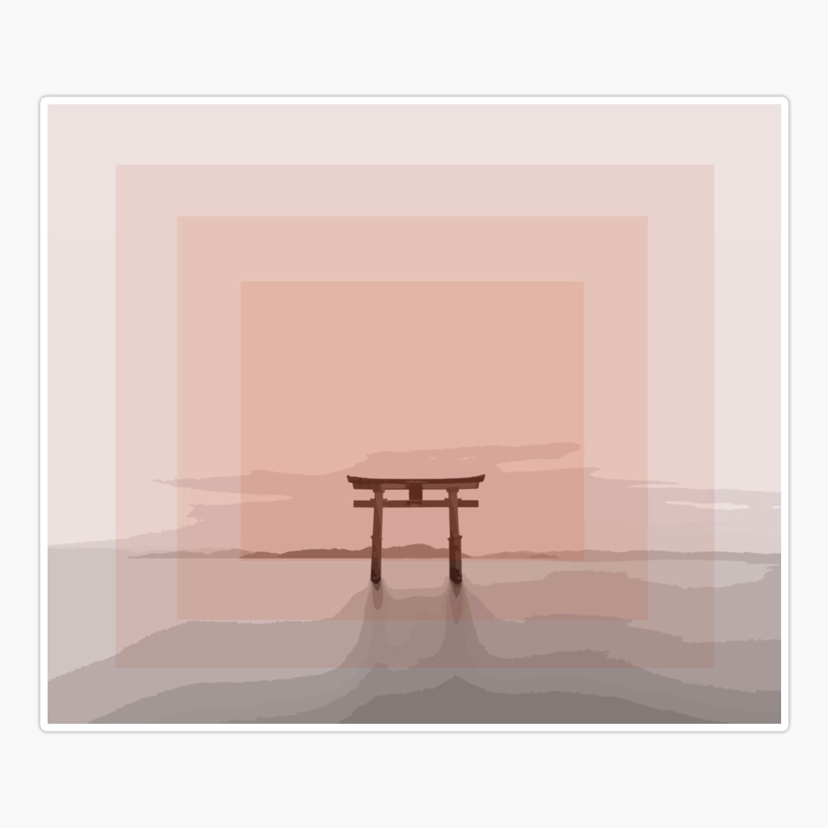 Onim Japanese Shinto Shrine Sticker, Phone Decal Water Bottle Stickers ...