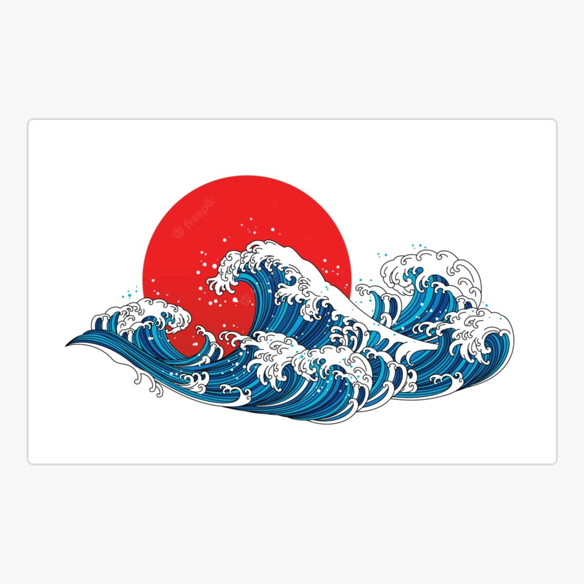 Onim Japanese Sunset Sticker, Phone Decal Water Bottle Stickers Car ...
