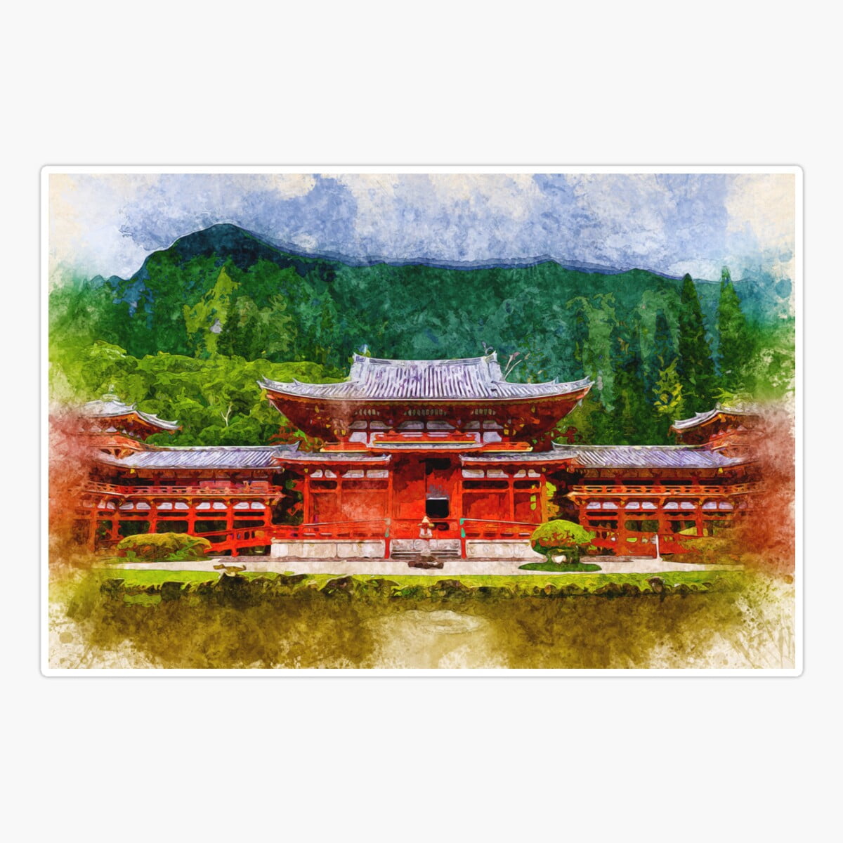 Onim Japanese Temple / Most Beautiful Places On Earth Sticker, Phone ...