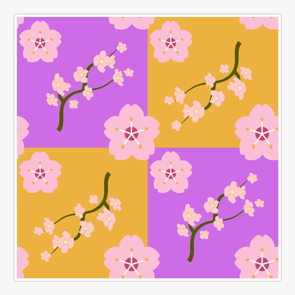 Onim Japanese Wagara Pattern Sticker, Phone Decal Water Bottle Stickers ...