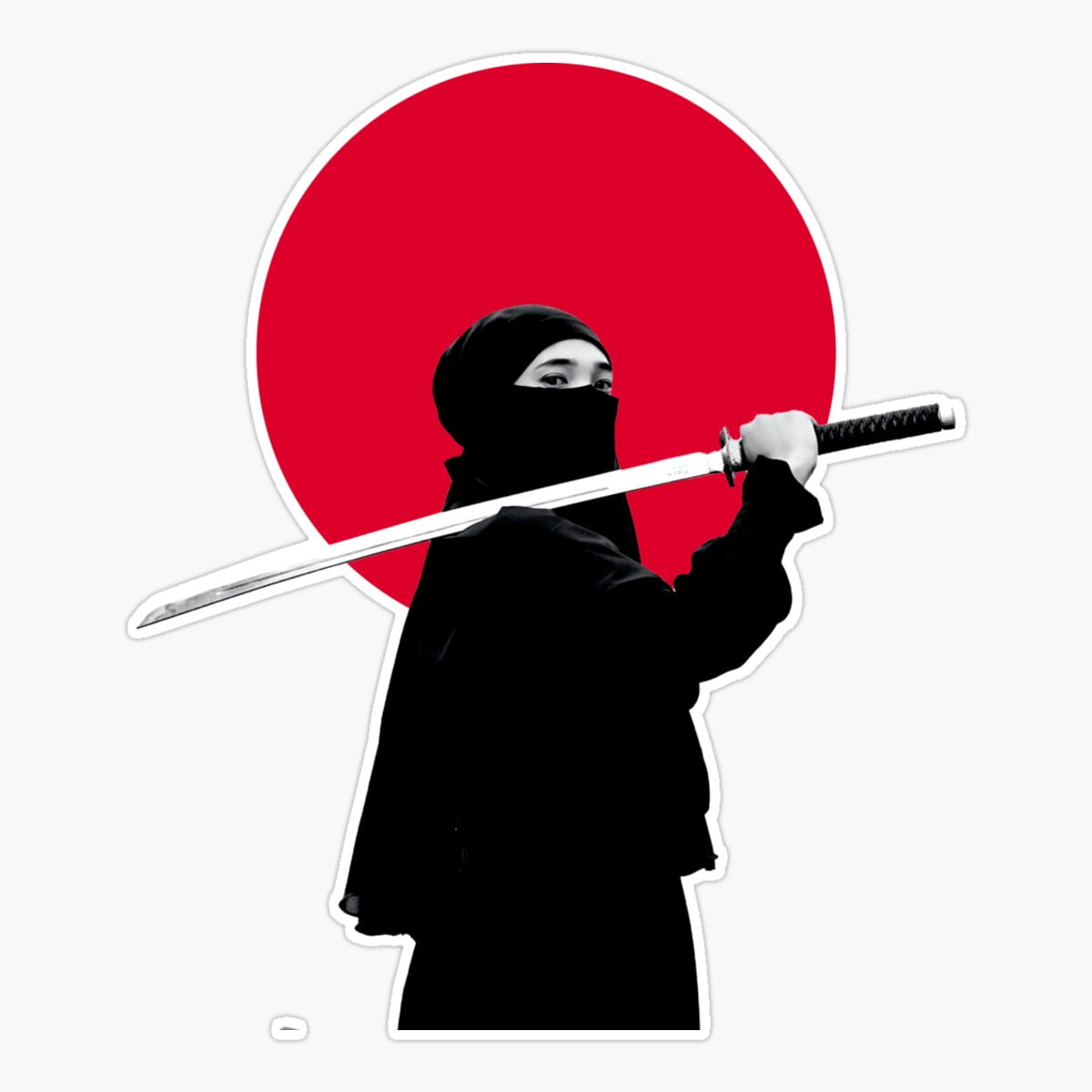 Onim Japanese Warrior Sticker, Phone Decal Water Bottle Stickers Car ...