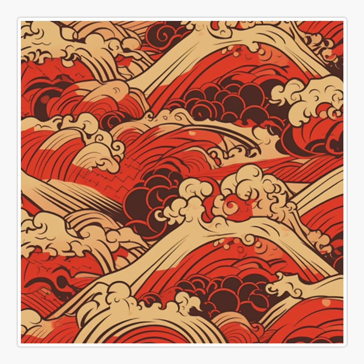 Onim Japanese Wave Pattern For Prints And Stationery | Traditional ...