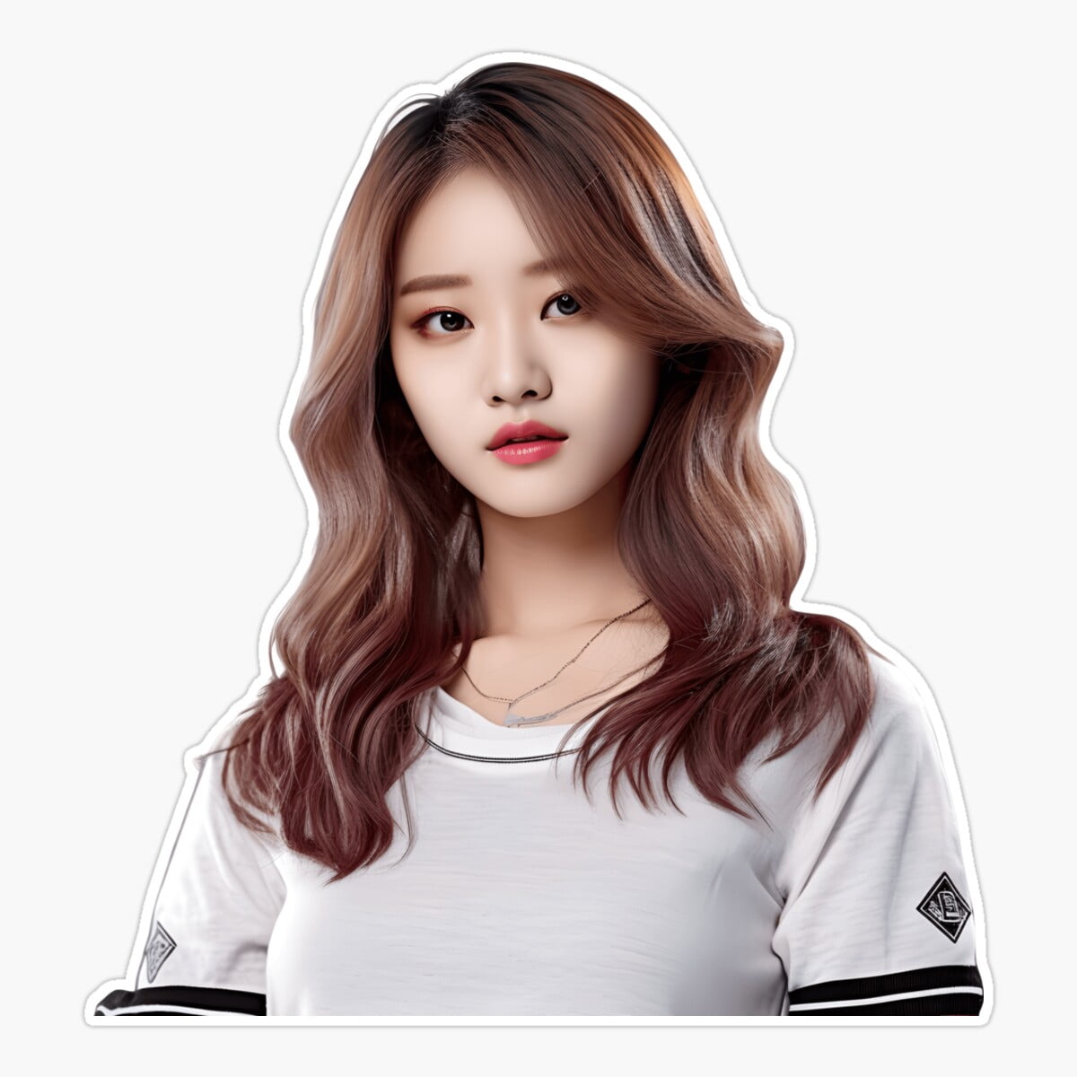 Onim Japanese Woman - Photorealistic Design Of Oriental Beauty Sticker, Phone Decal Water Bottle ...