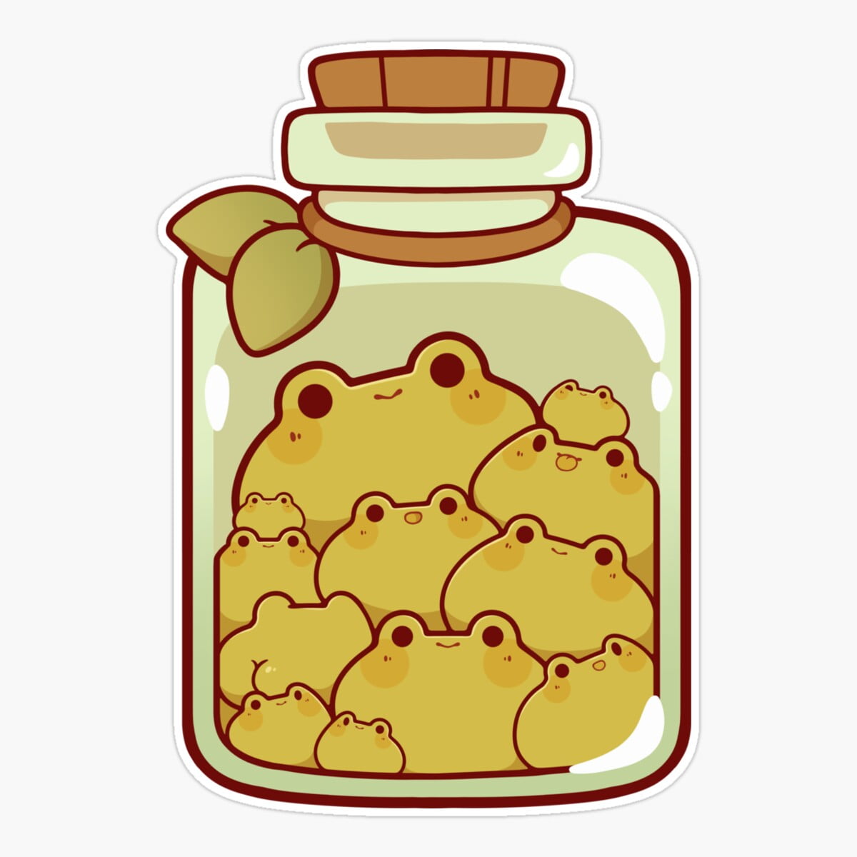 Onim Jar Of Pickled Frogs Sticker, Phone Decal Water Bottle Stickers ...