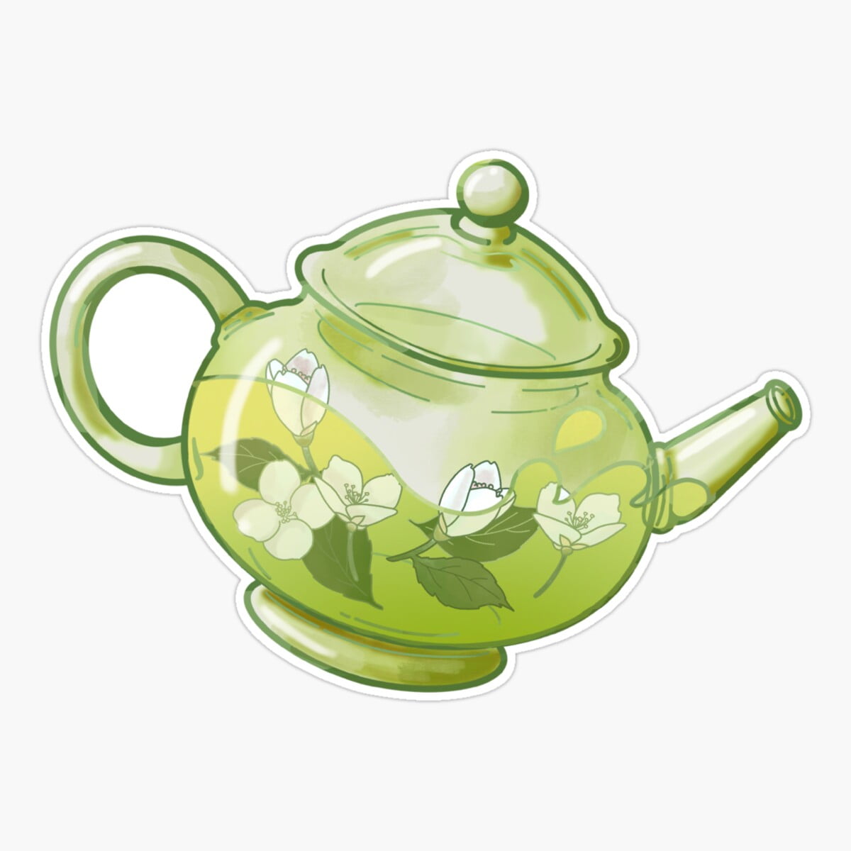Onim Jasmine Tea Sticker, Phone Decal Water Bottle Stickers Car Decals ...