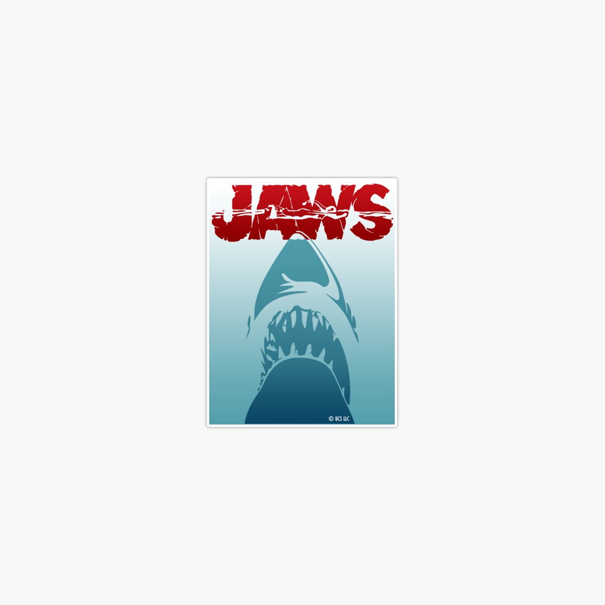 Onim Jaws - Great White Dangerous Shark Color Sticker, Phone Decal ...