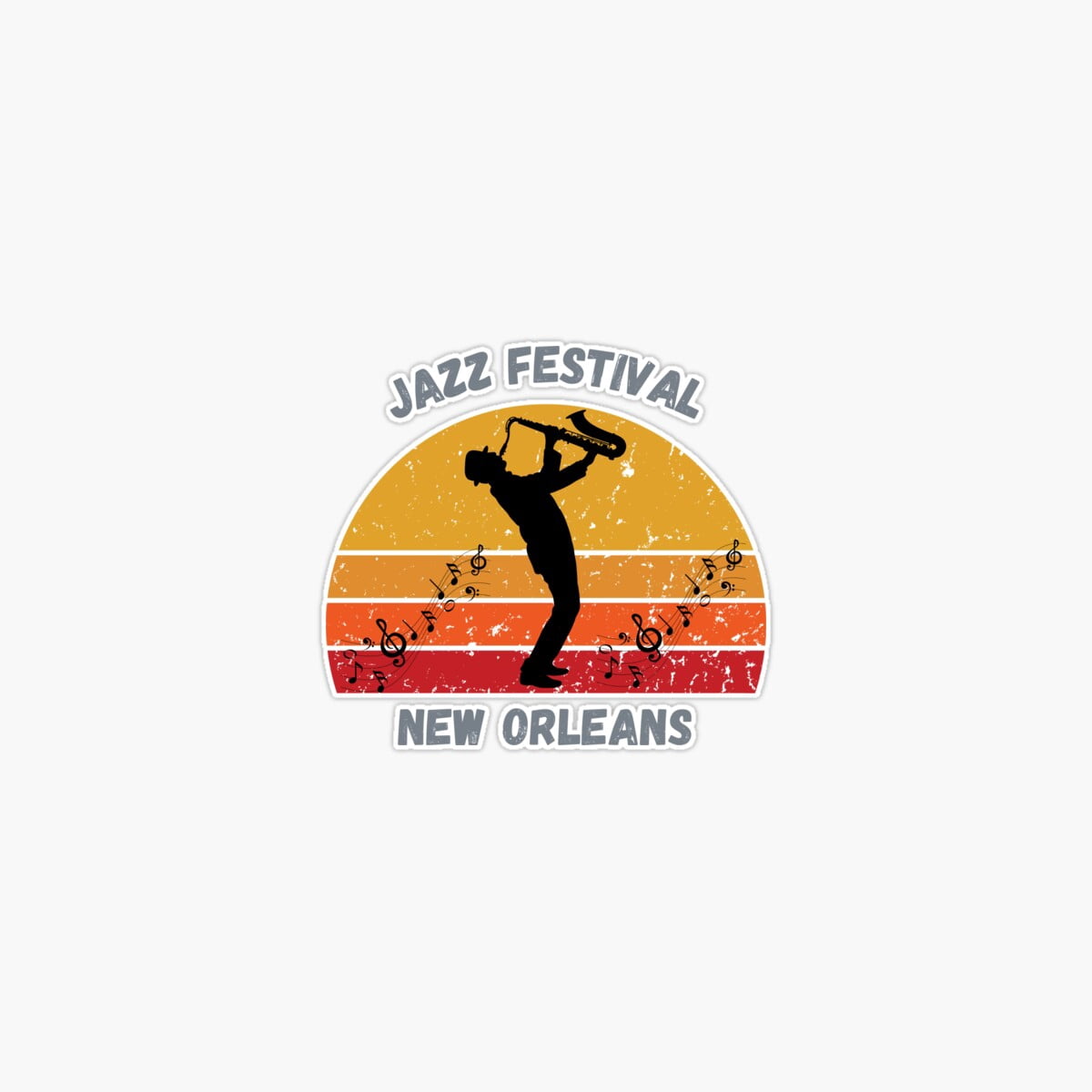 Onim Jazz Festival in New Orleans. Sticker - Walmart.com