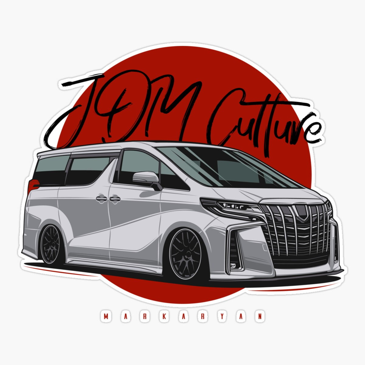 Onim Jdm Culture - Alphard Sticker, Phone Decal Water Bottle Stickers ...