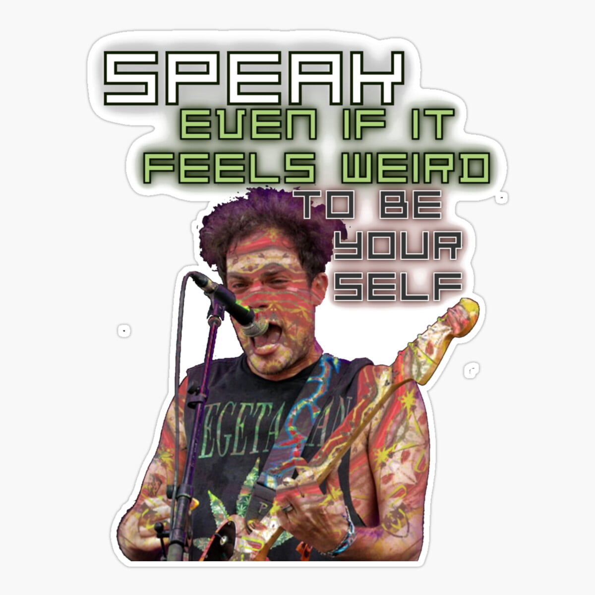 Onim Jeff Rosenstock Says To Speak Sticker, Phone Decal Water Bottle ...