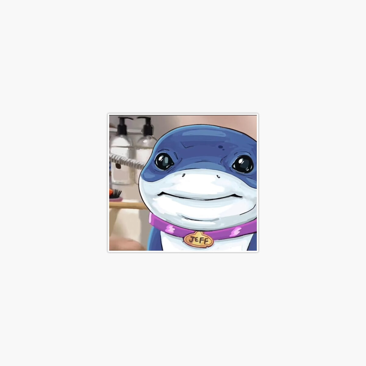 Onim Jeff The Land Shark Sticker, Phone Decal Water Bottle Stickers Car ...