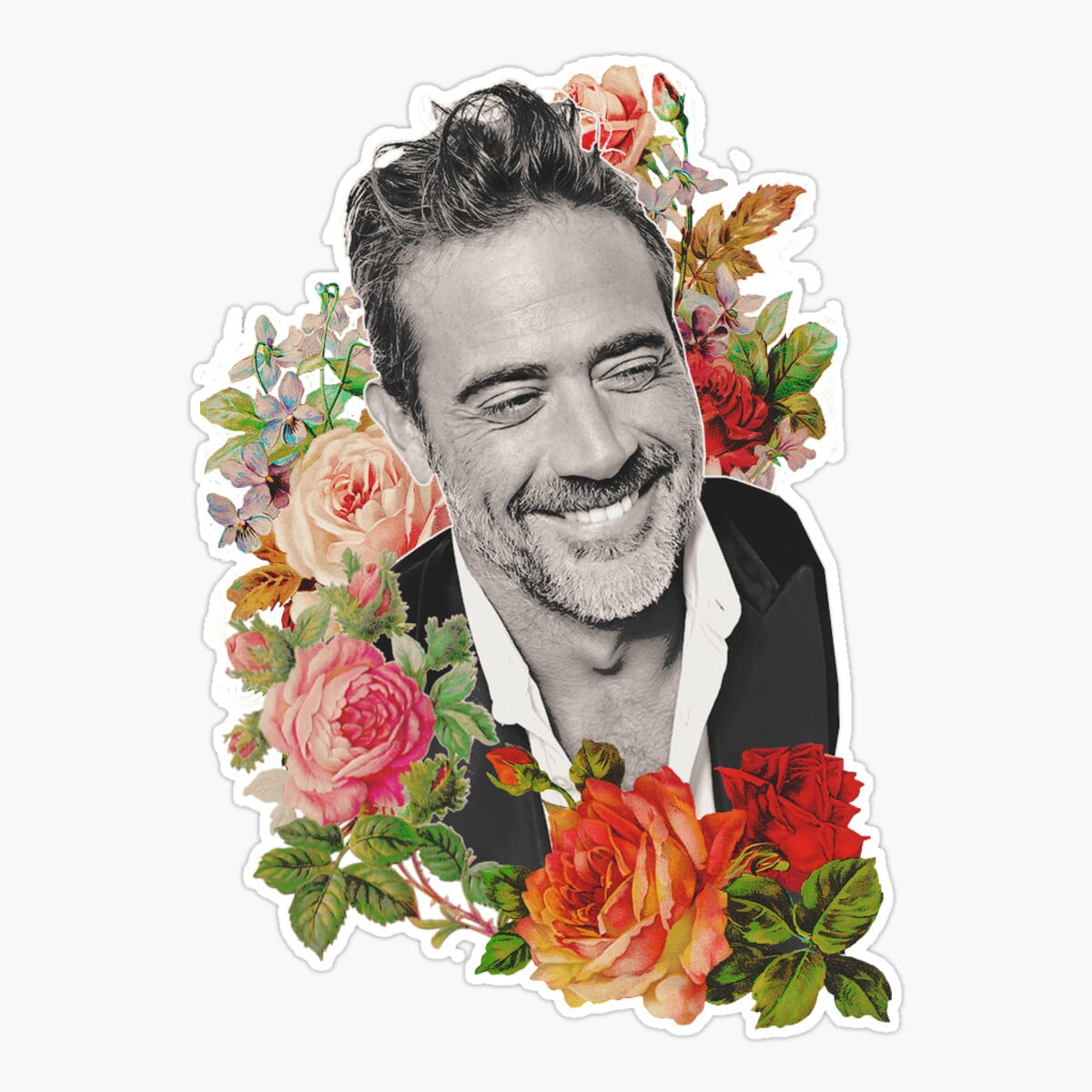 Onim Jeffrey Dean Morgan // Flowers Sticker, Phone Decal Water Bottle Stickers Car Decals, Funny ...