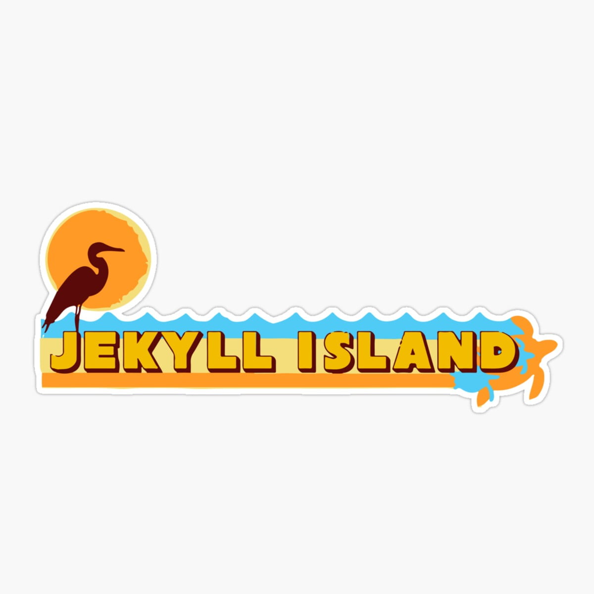 Onim Jekyll Island - Georgia. Sticker, Phone Decal Water Bottle ...