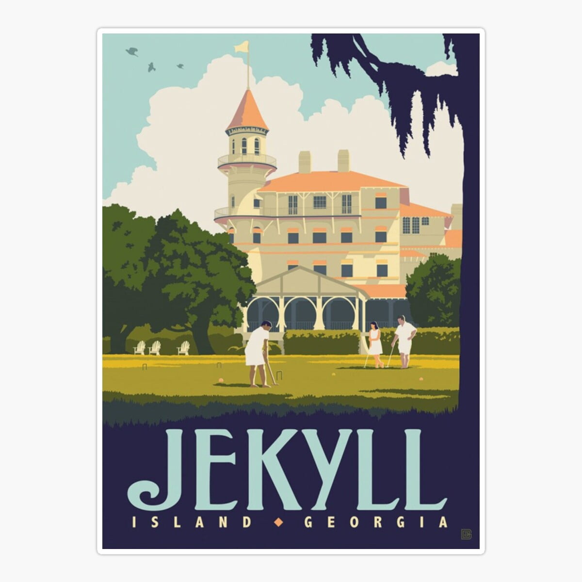 Onim Jekyll Island Sticker, Phone Decal Water Bottle Stickers Car ...