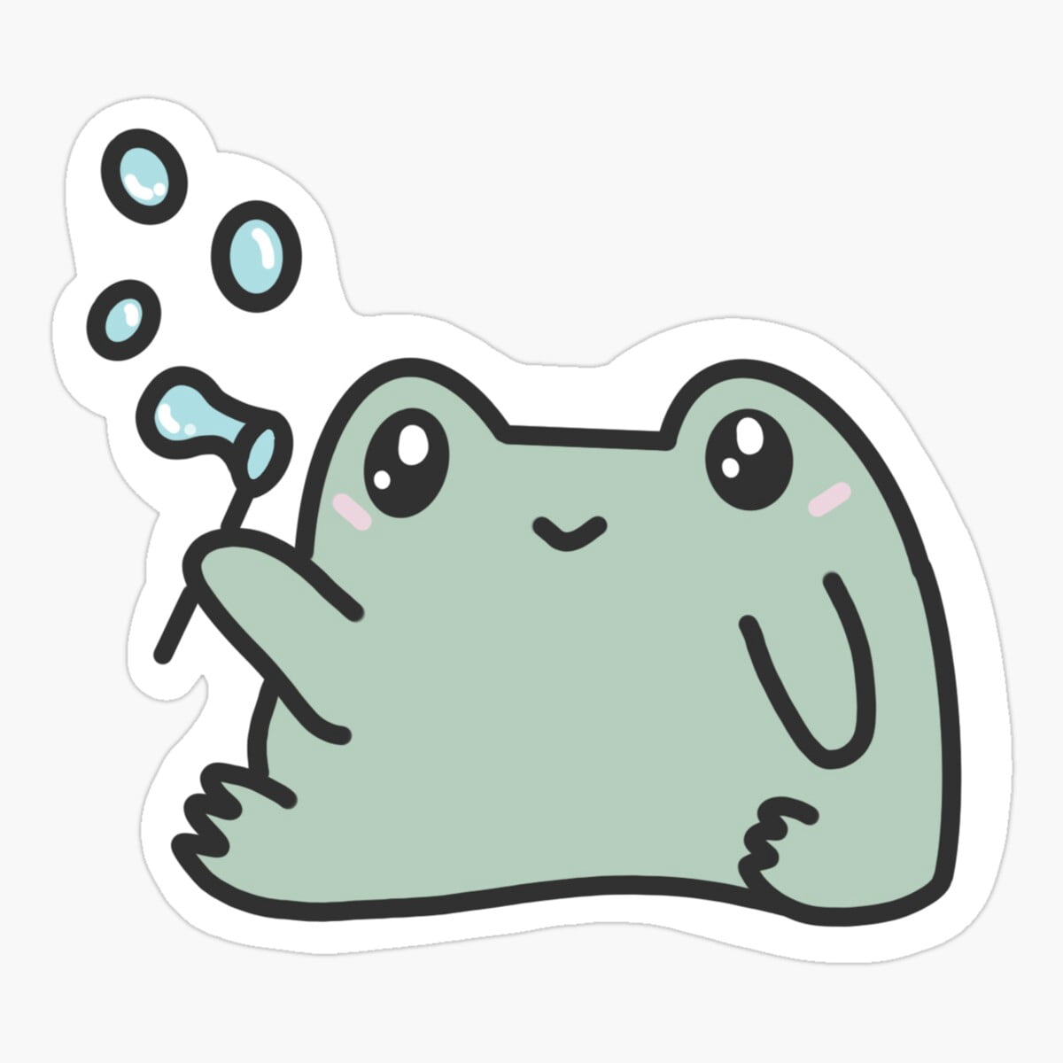 Onim Jerry The Frog Blowing Bubbles Sticker, Phone Decal Water Bottle ...