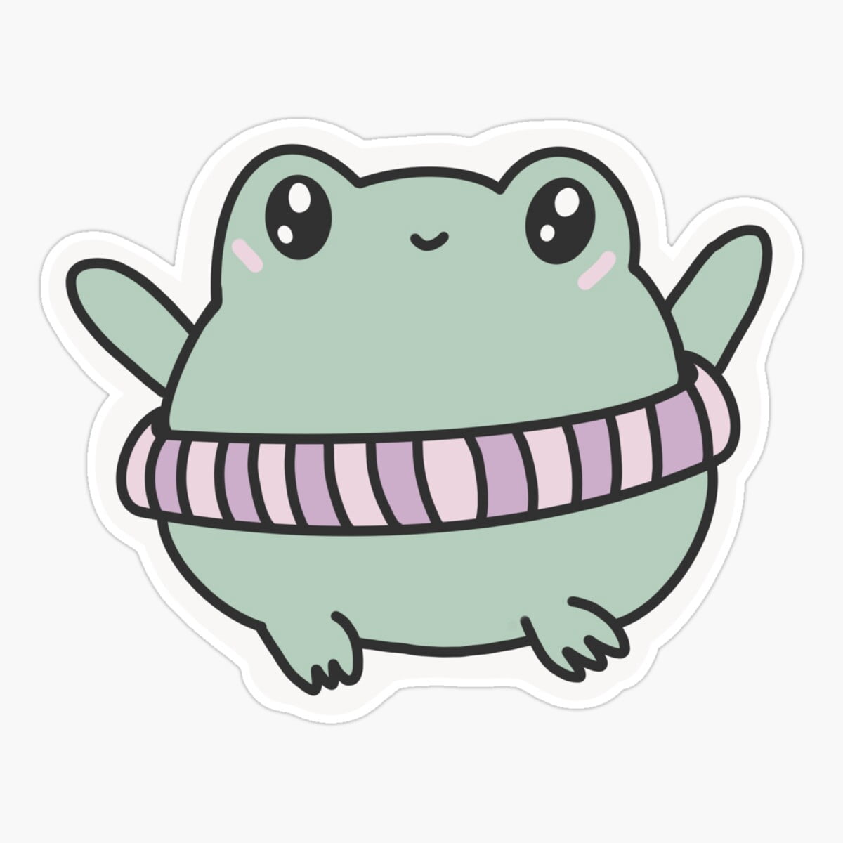 Onim Jerry The Frog Ready For A Day Of Swimming Sticker, Phone Decal ...