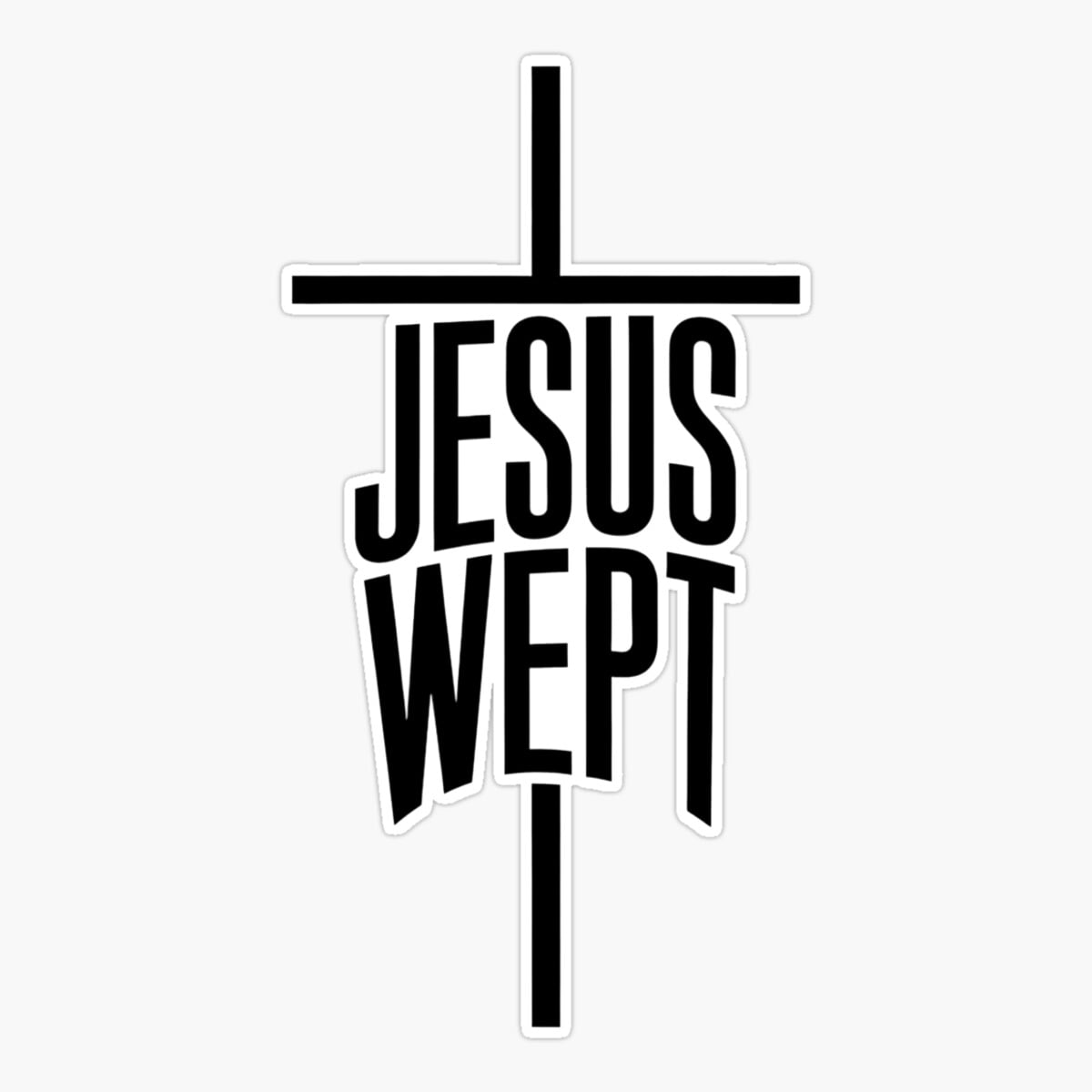 Onim Jesus Wept Cross Calligraphy Bible Verses Christian Faith Art ...