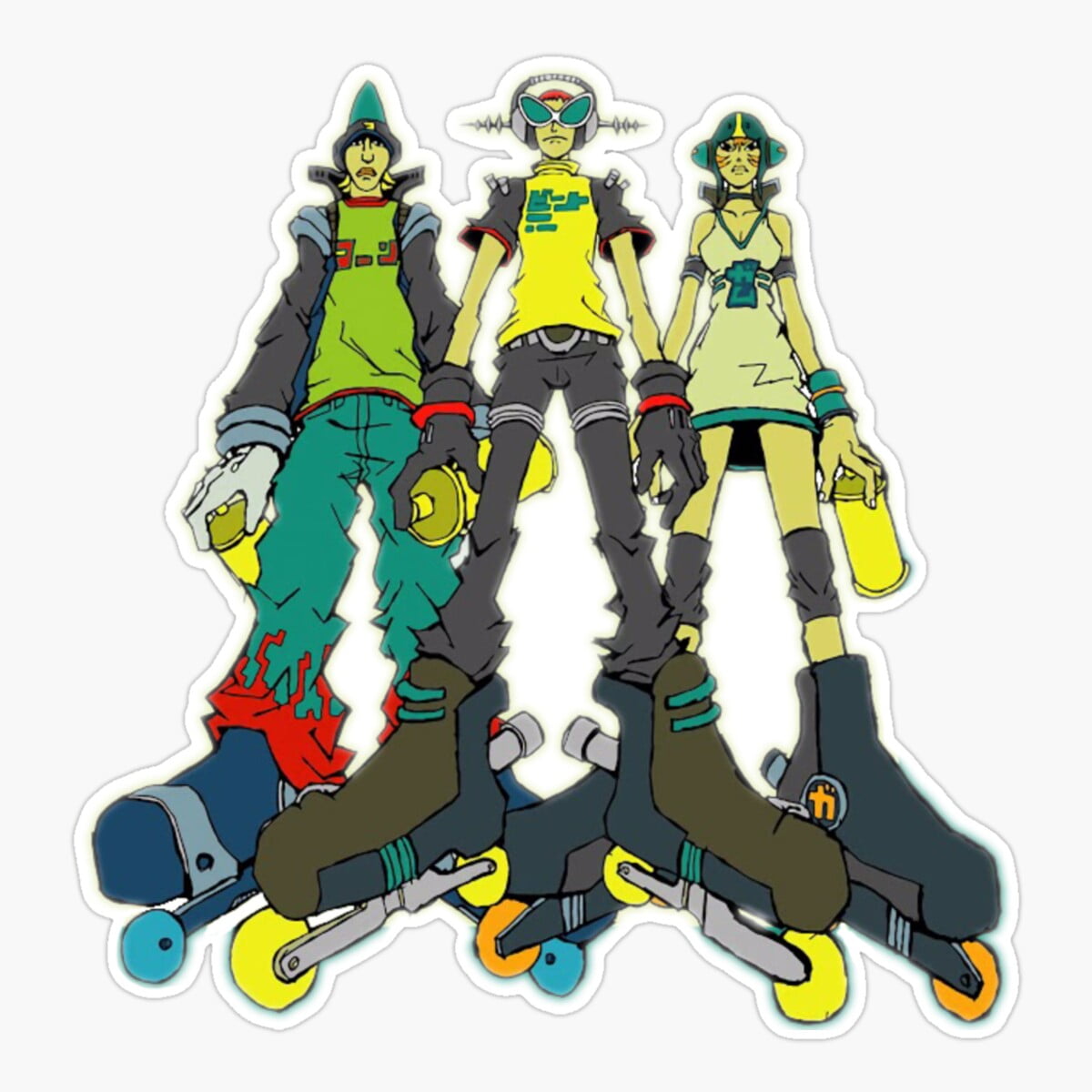 Onim Jet Set Radio Future (Jsrf) The Ggs Sticker, Phone Decal Water ...