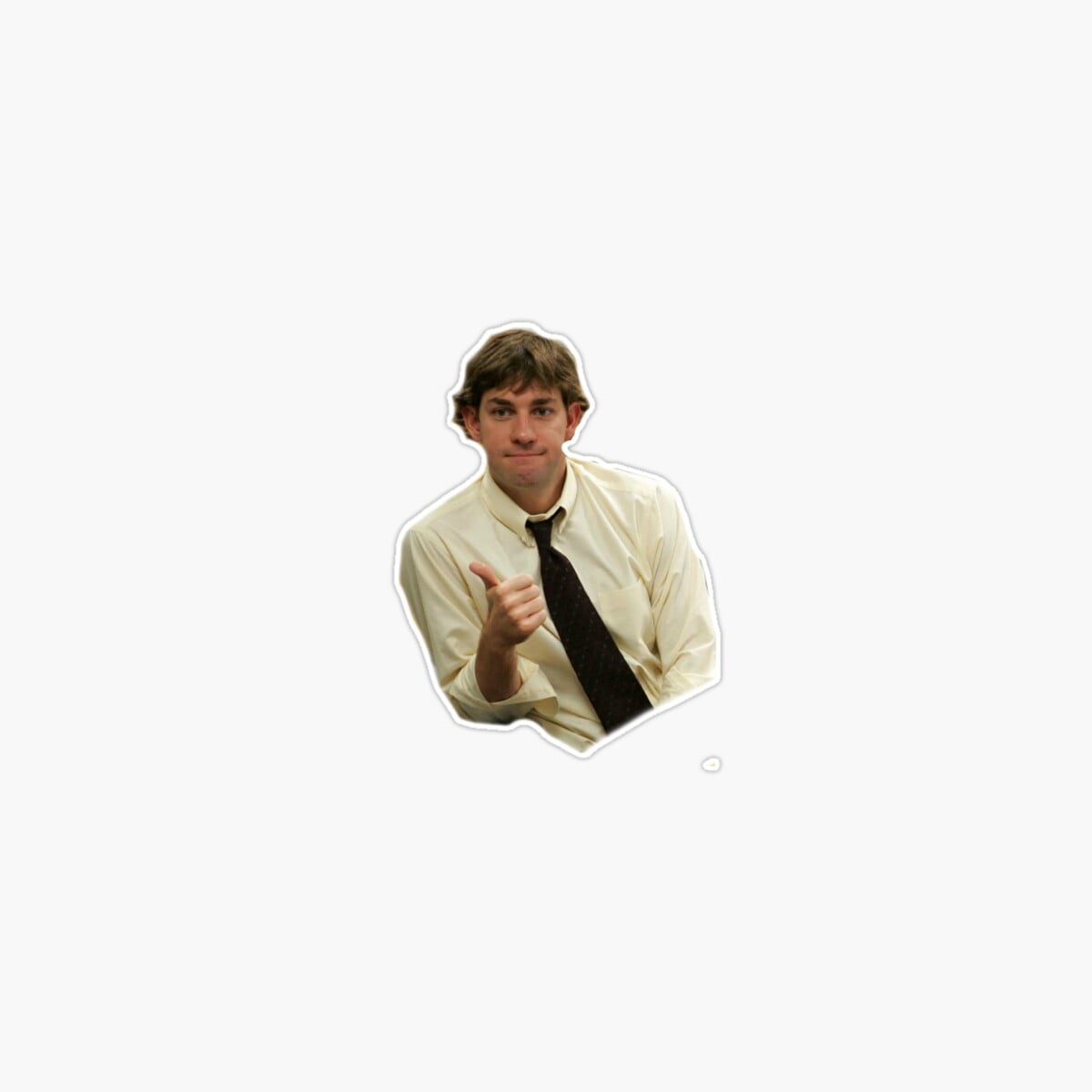 Onim Jim Halpert Thumbs Up Sticker, Phone Decal Water Bottle Stickers ...