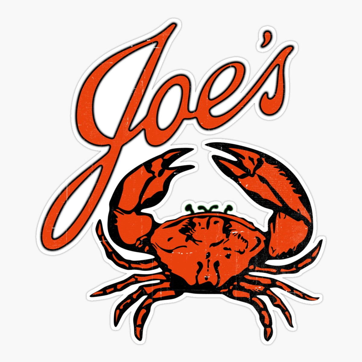 Onim Joe'S Stone Crab Sticker, Phone Decal Water Bottle Stickers Car ...