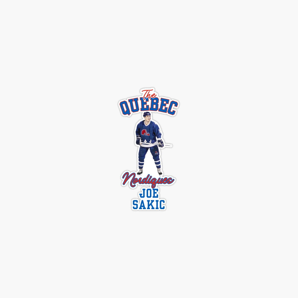 Onim Joe Sakic Quebec Nordiques Tribute Poster Sticker, Phone Decal ...