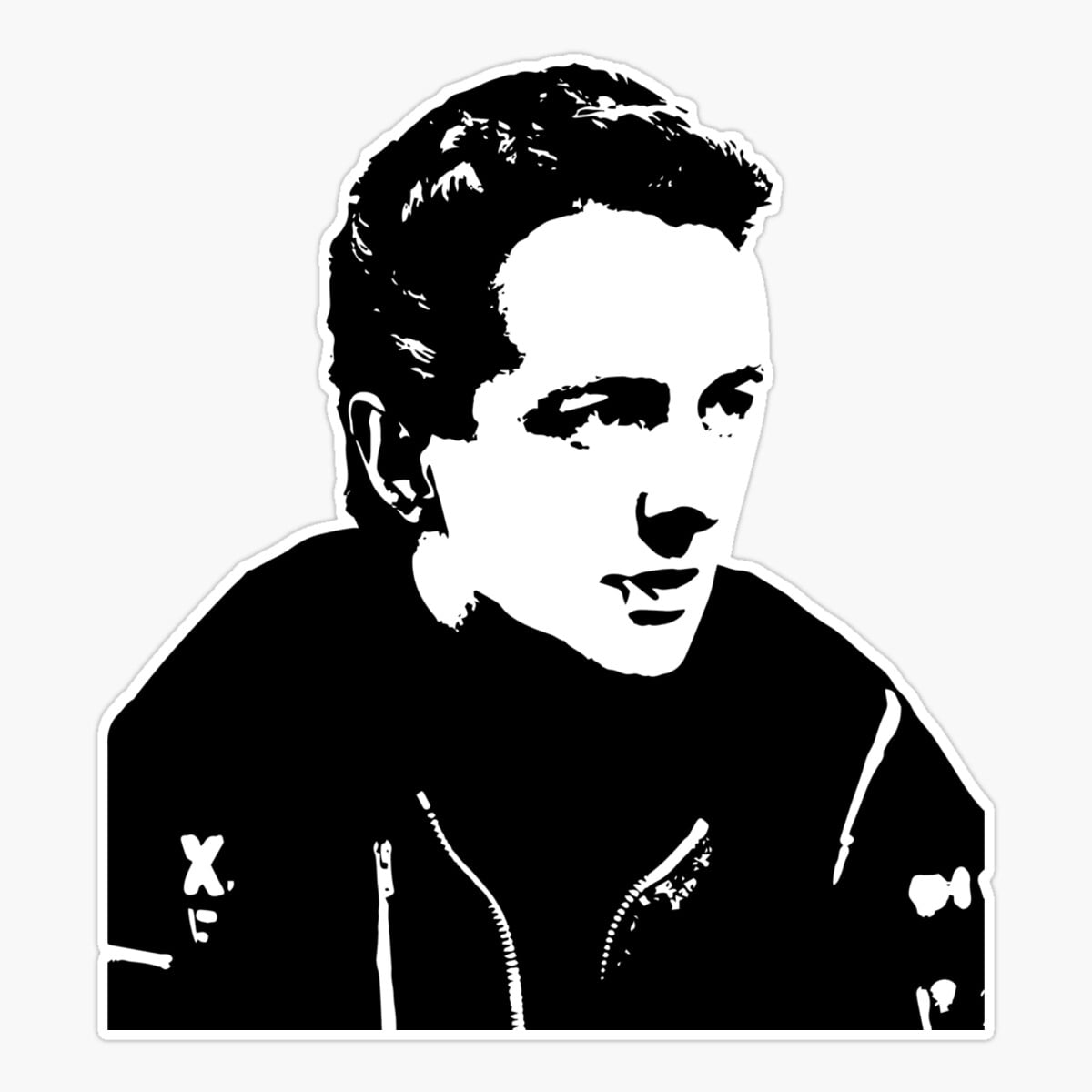 Onim Joe Strummer Stencil The Clash Sticker, Phone Decal Water Bottle ...