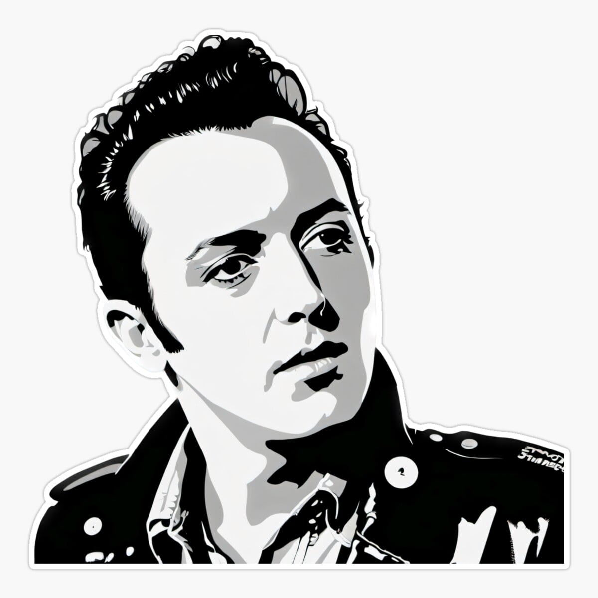 Onim Joe Strummer The Clash Sticker, Phone Decal Water Bottle Stickers ...