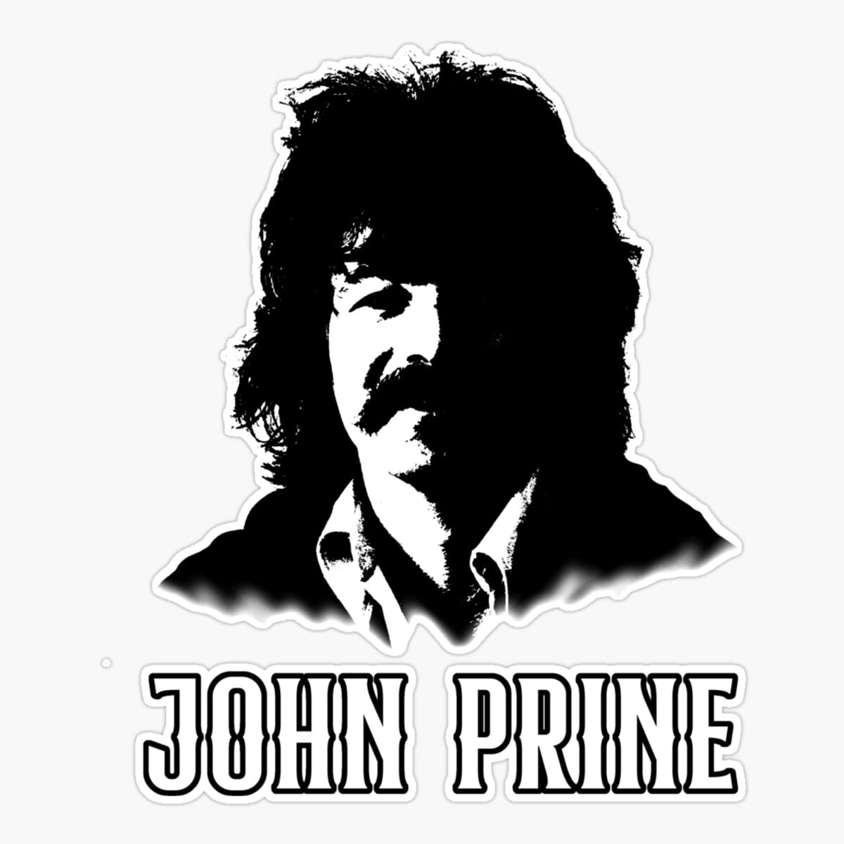 Onim John Prine Outlaw Sticker, Phone Decal Water Bottle Stickers Car ...