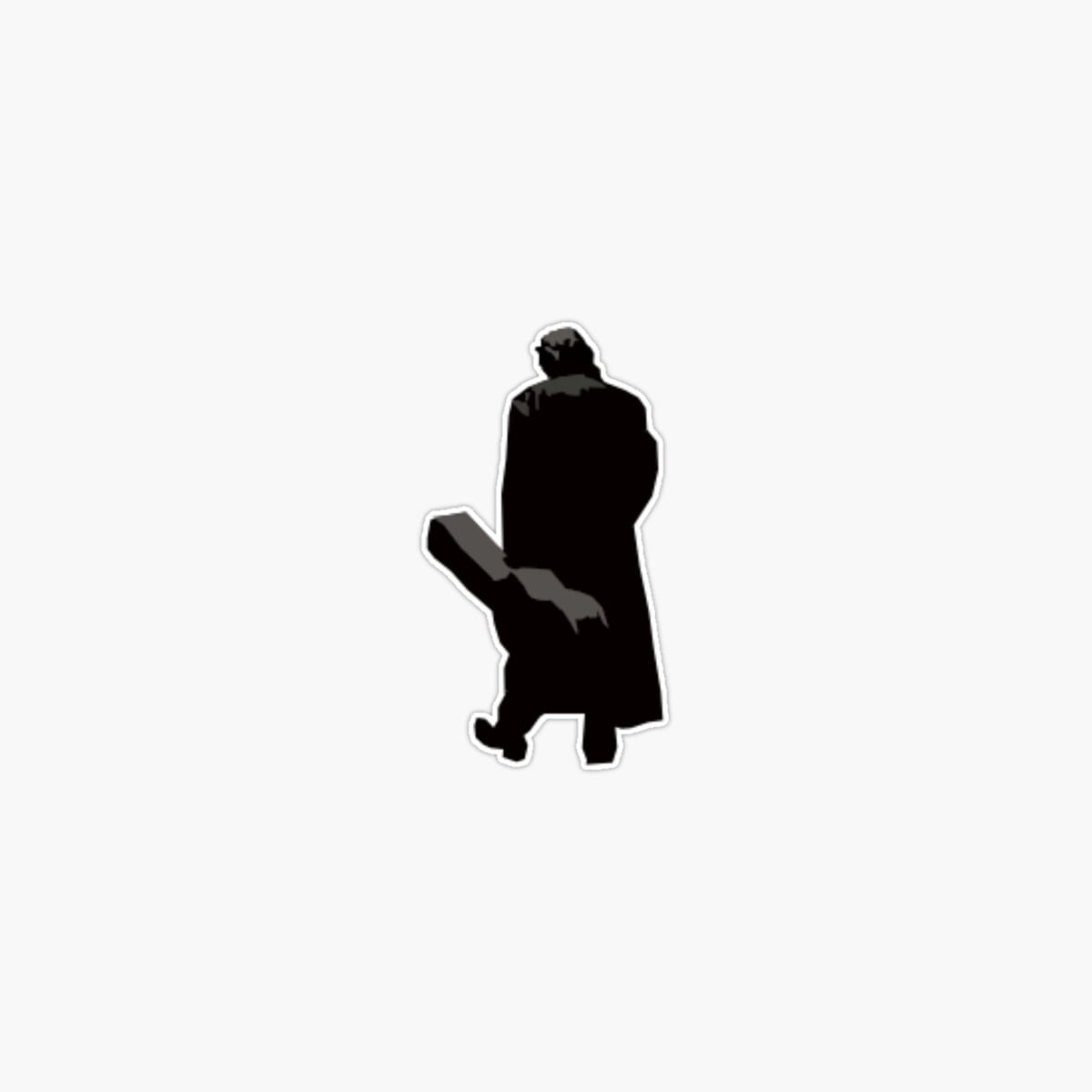 Onim Johnny Cash Man In Black Sticker, Phone Decal Water Bottle ...