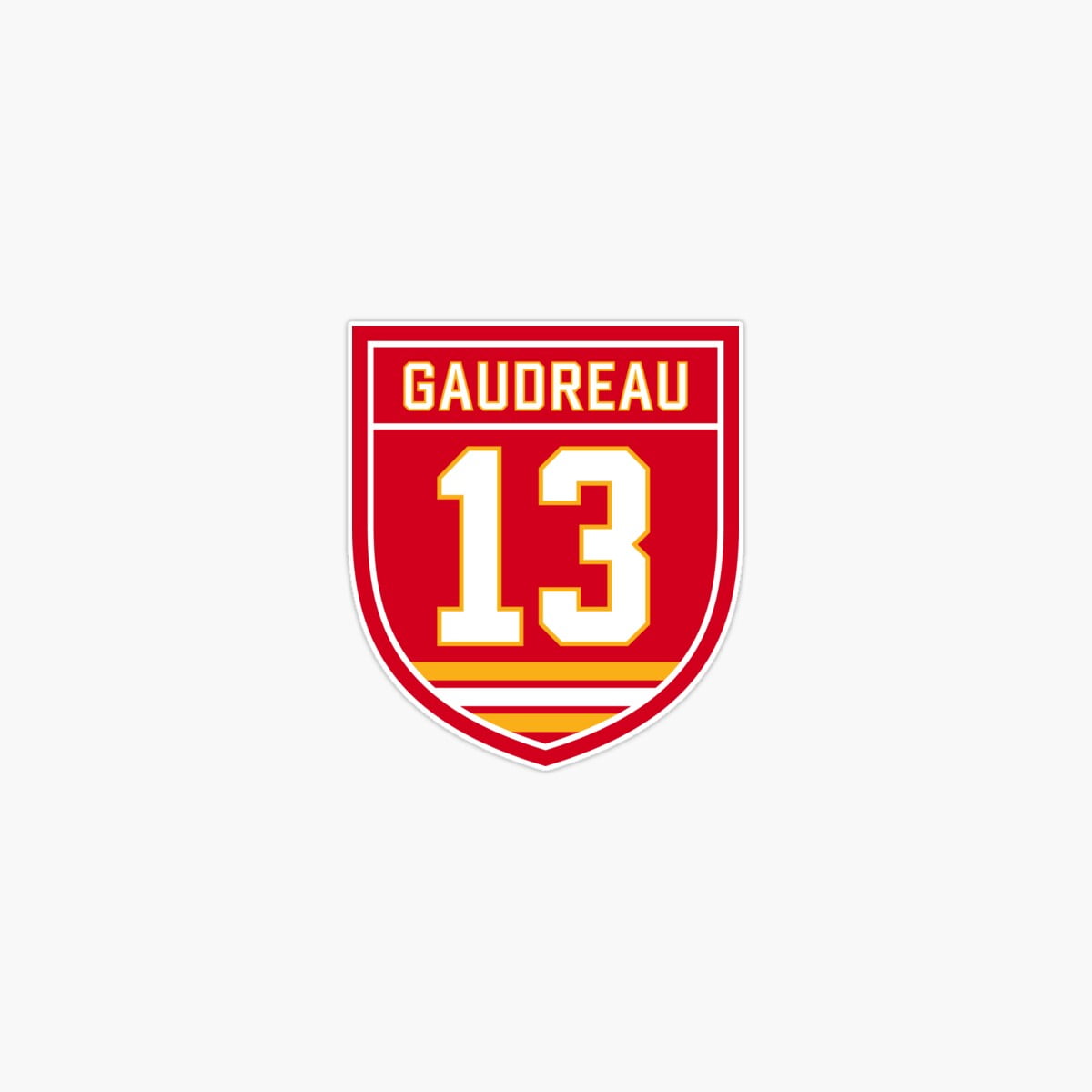 Onim Johnny Gaudreau Calgary #13 Emblem Sticker, Phone Decal Water ...
