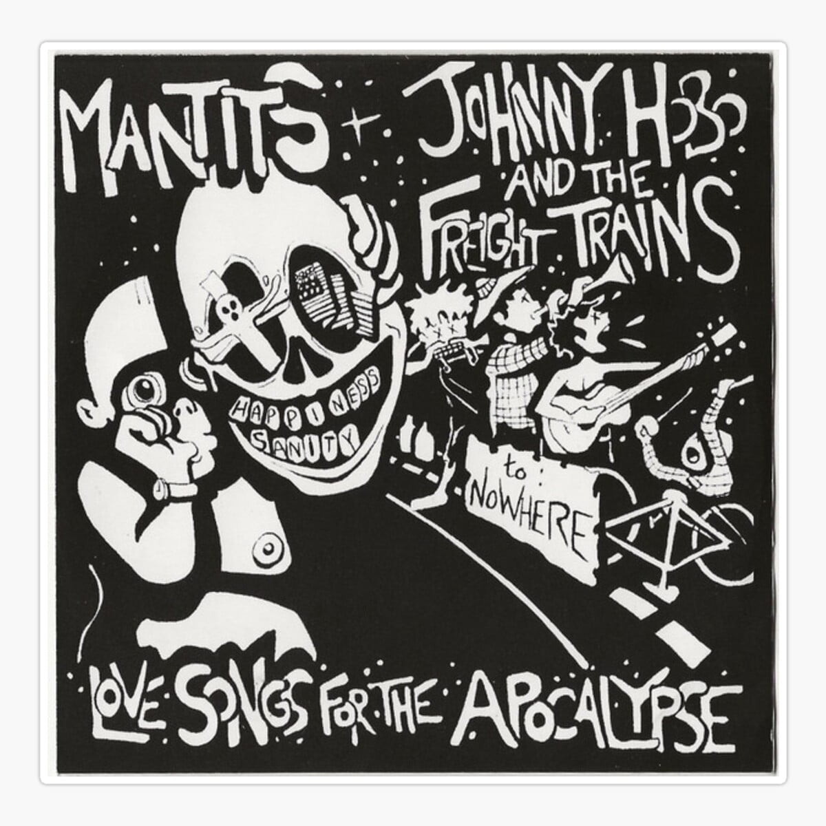 Onim Johnny Hobo And The Fright Trains Sticker, Phone Decal Water ...