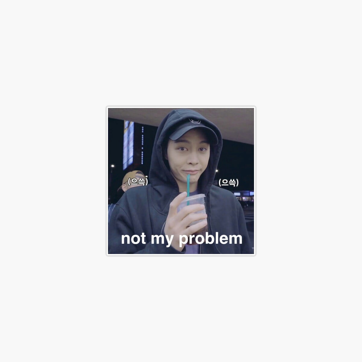 Onim Johnny Seo Not My Problem Sticker, Phone Decal Water Bottle ...