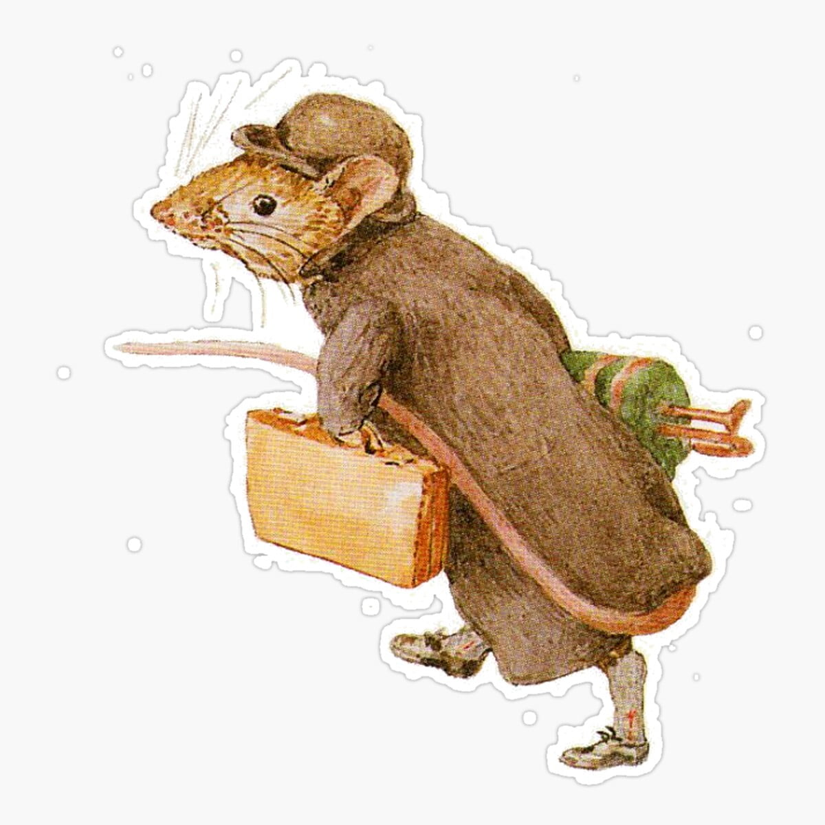 Onim Johnny Town Mouse - Beatrix Potter Sticker, Phone Decal Water ...